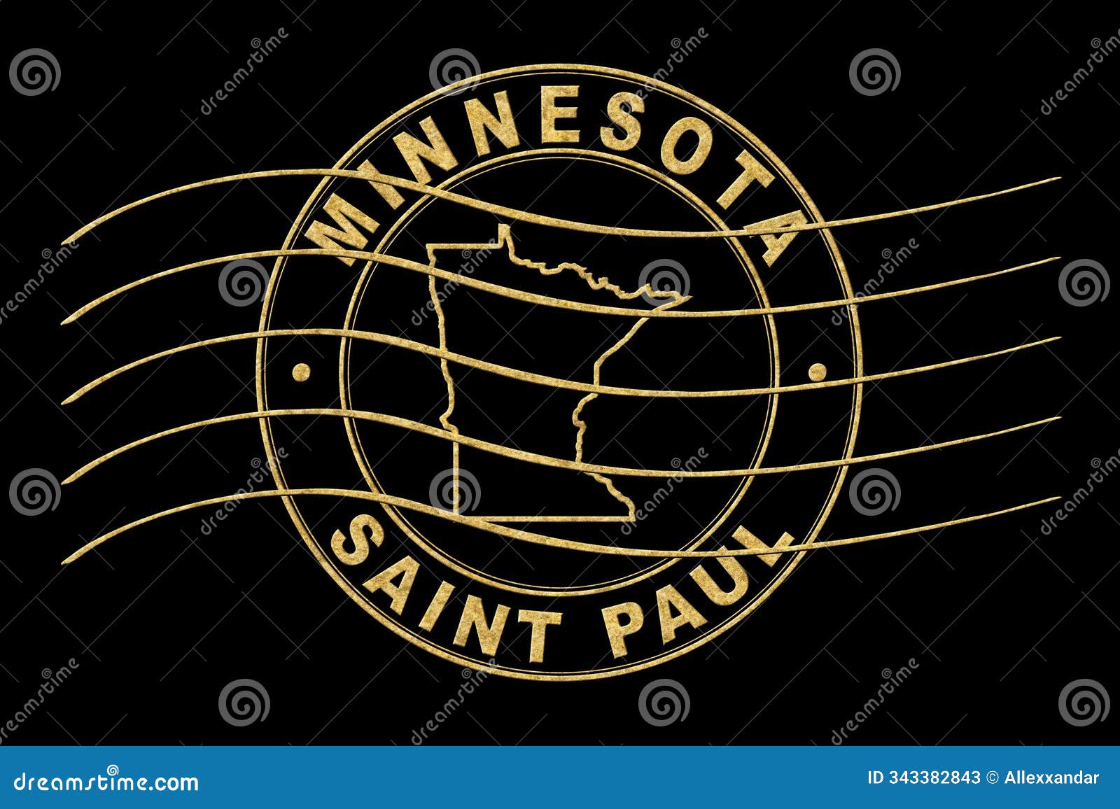 Map of Minnesota, Postal Passport Stamp, Travel Stamp Stock ...