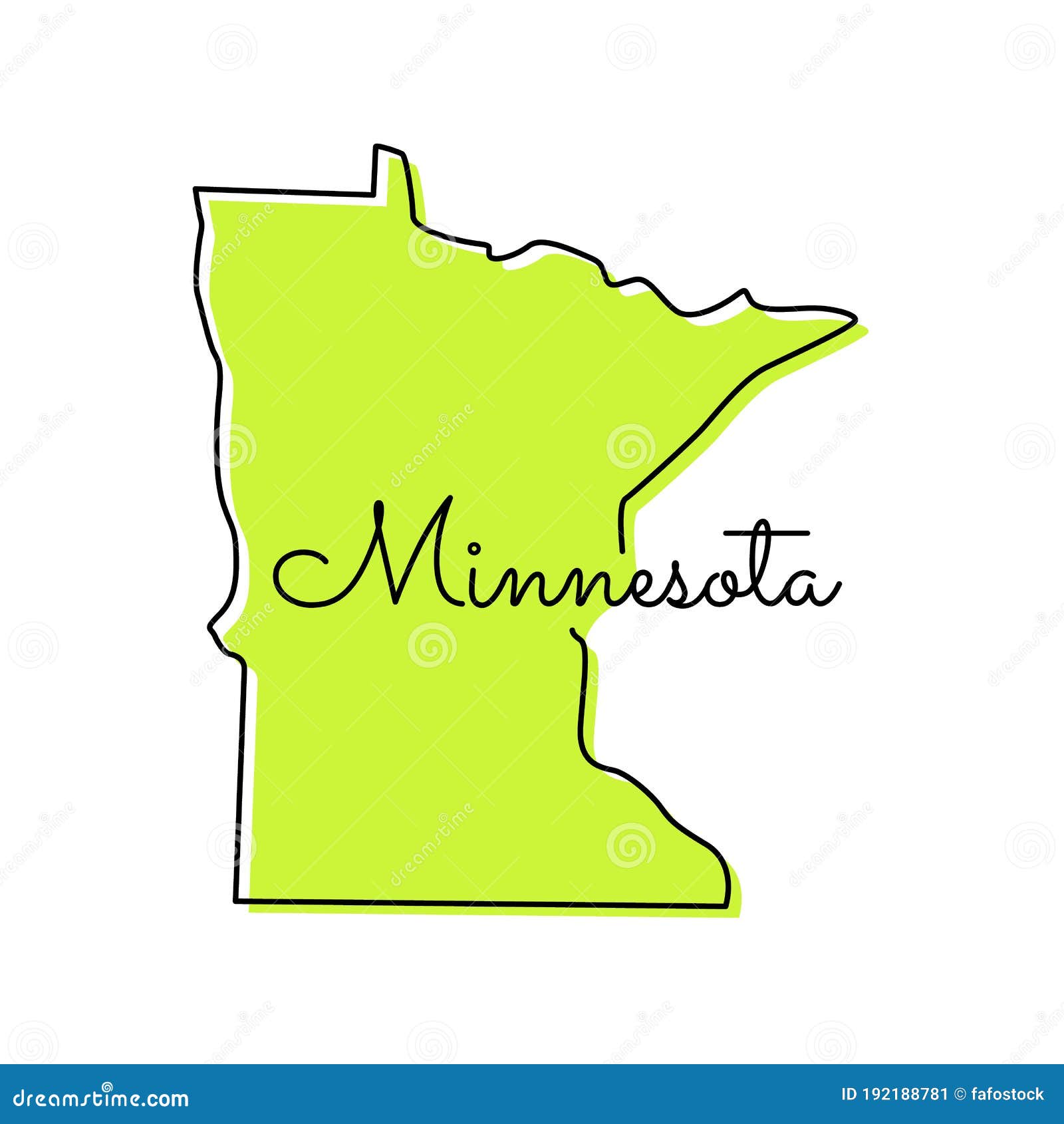 Minnesota Vector State Map With Community Assistance And Activates ...