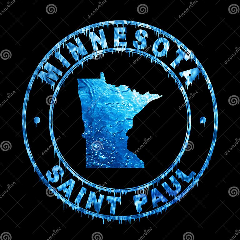 Map of Minnesota Water Concept Stock Illustration - Illustration of ...