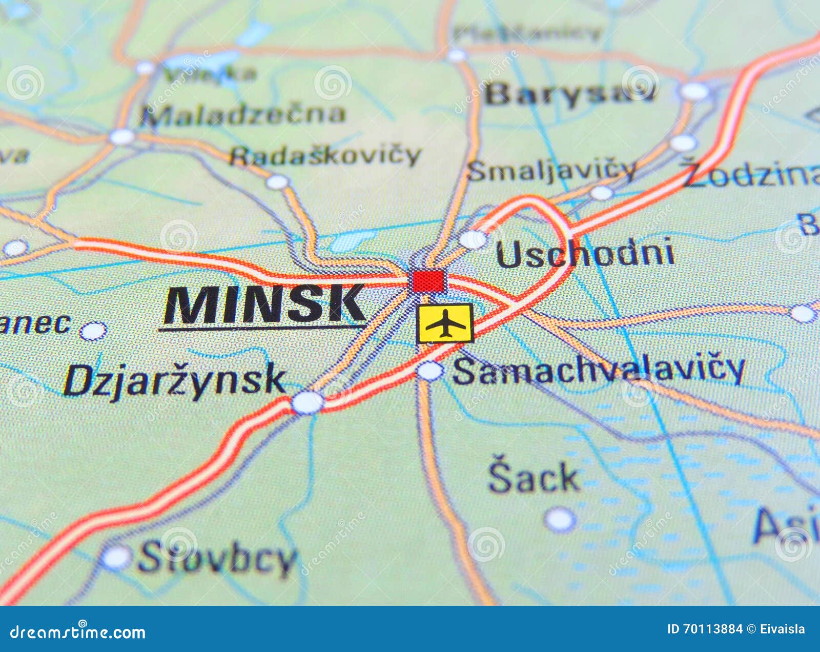 Map of Minsk stock photo. Image of selective, object - 70113884
