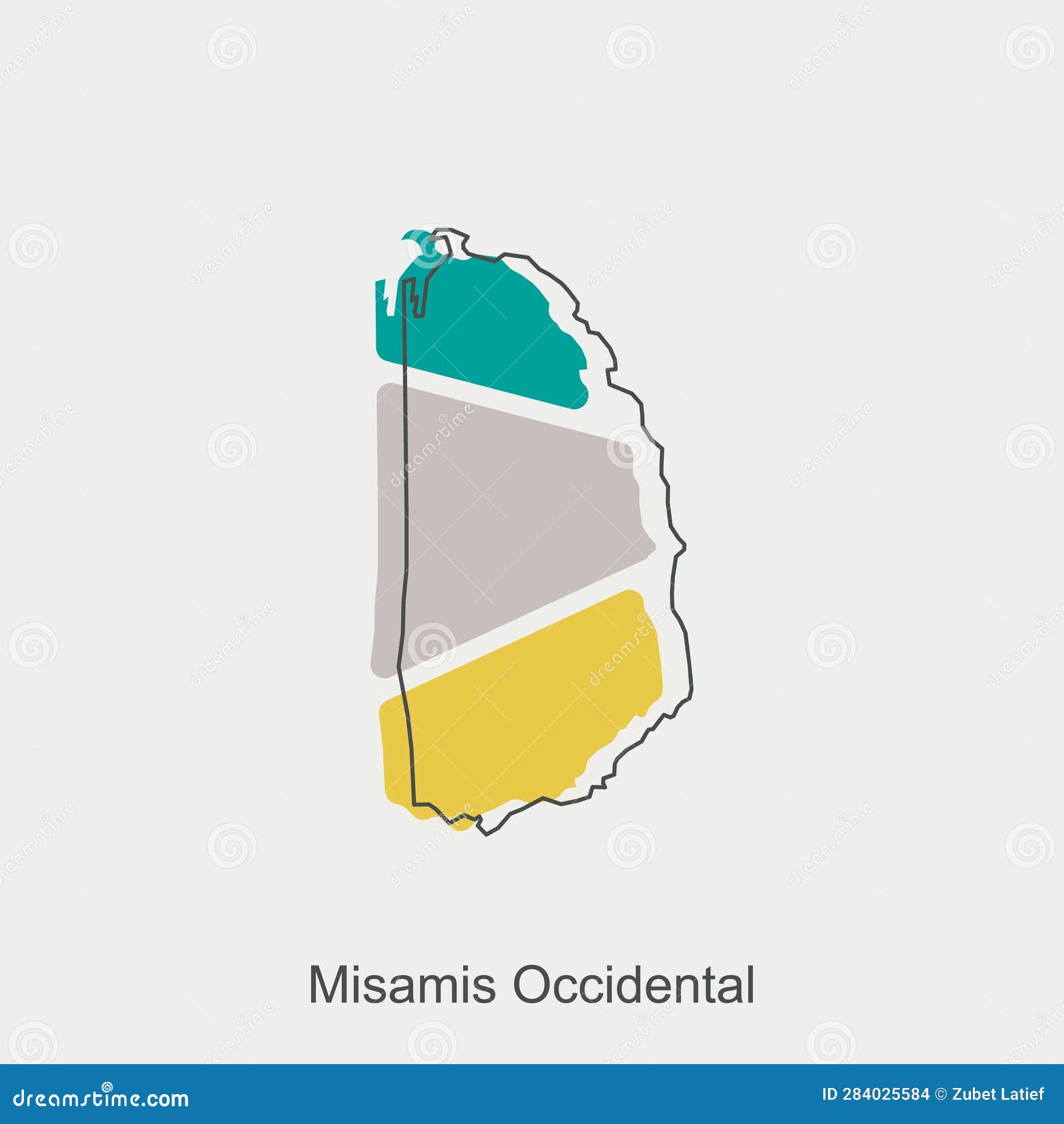 Map of Misamis Occidental Modern Design, Philippines Map Illustration ...