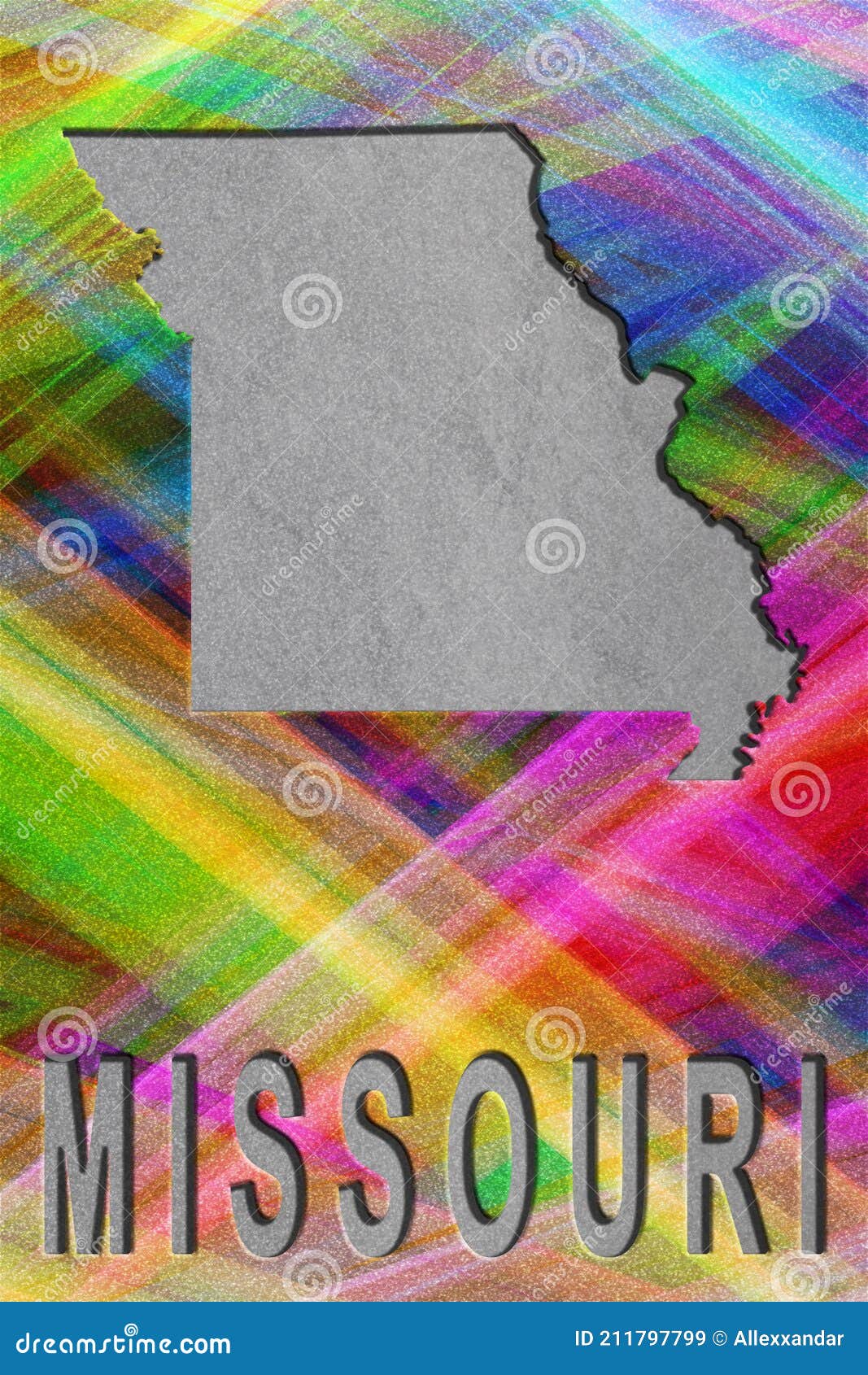 Colorful Missouri Political Map With Clearly Labeled, Separated Layers ...
