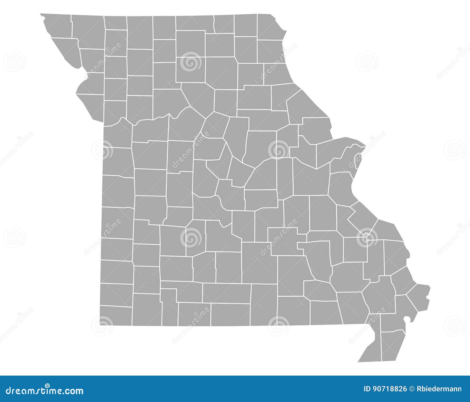 Map of Missouri stock vector. Illustration of states - 90718826