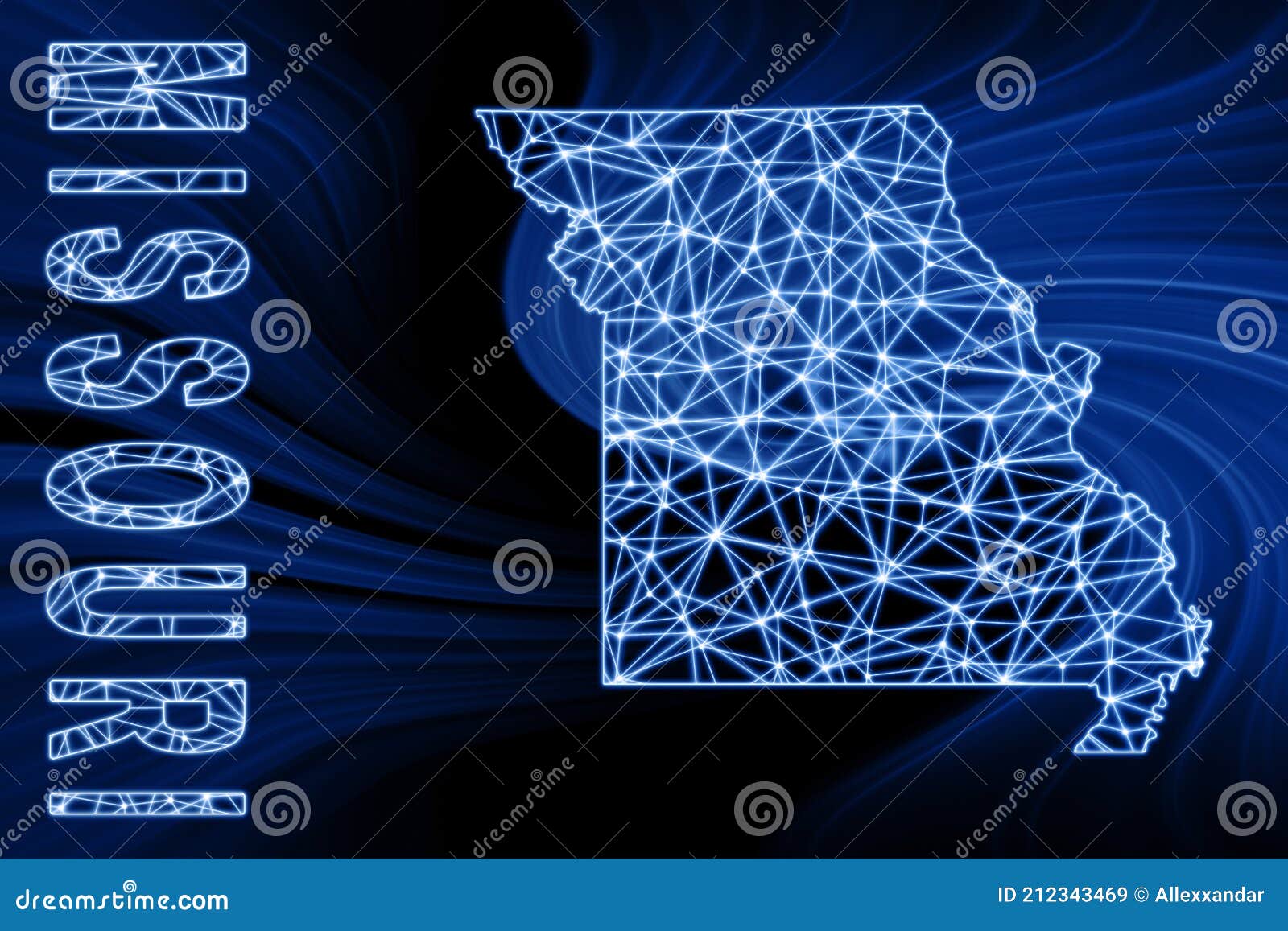Missouri Line Art Map Vector Illustration | CartoonDealer.com #105386568