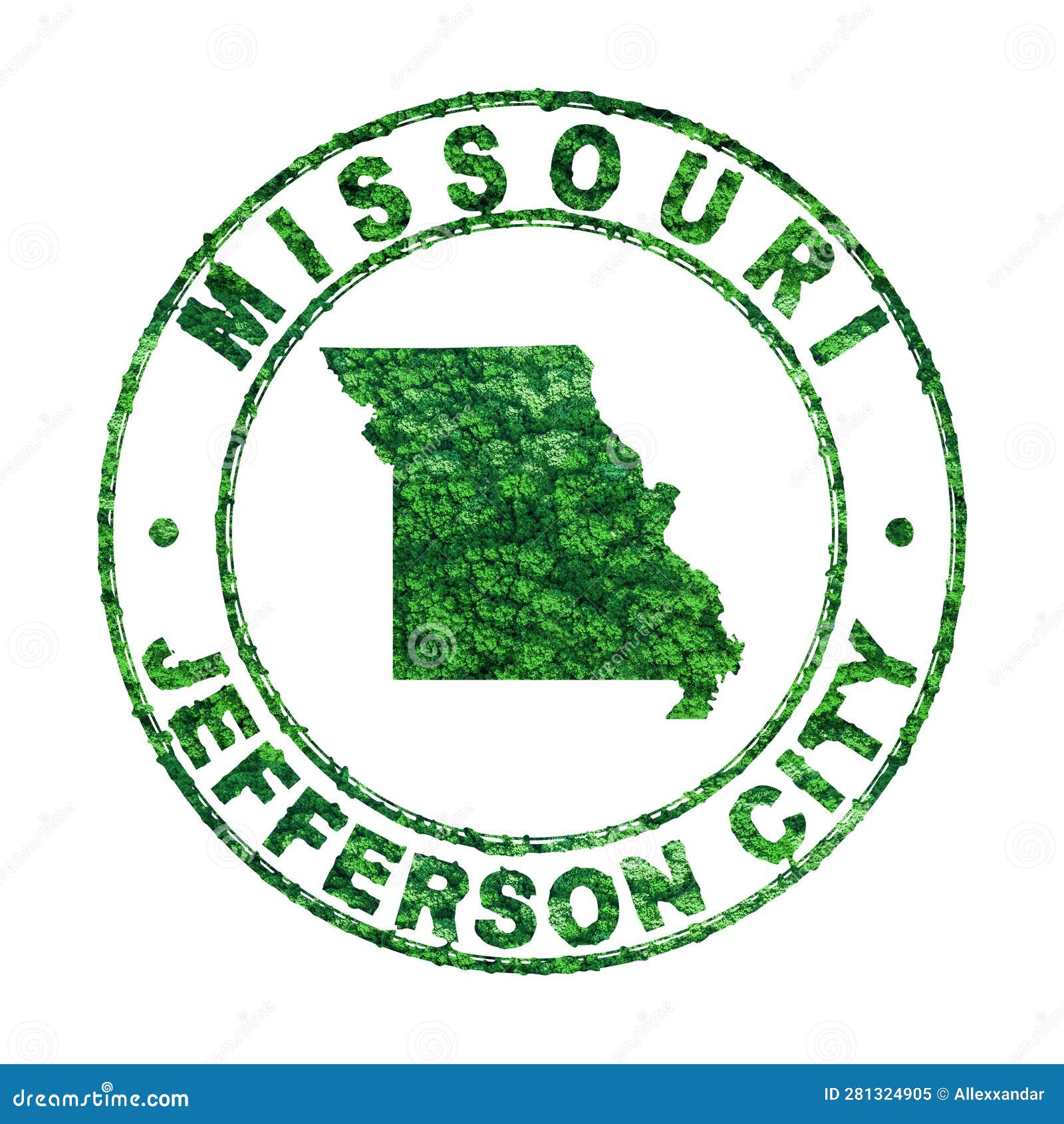 Map of Missouri, Postal Stamp, Sustainable Development, CO2 Emission ...