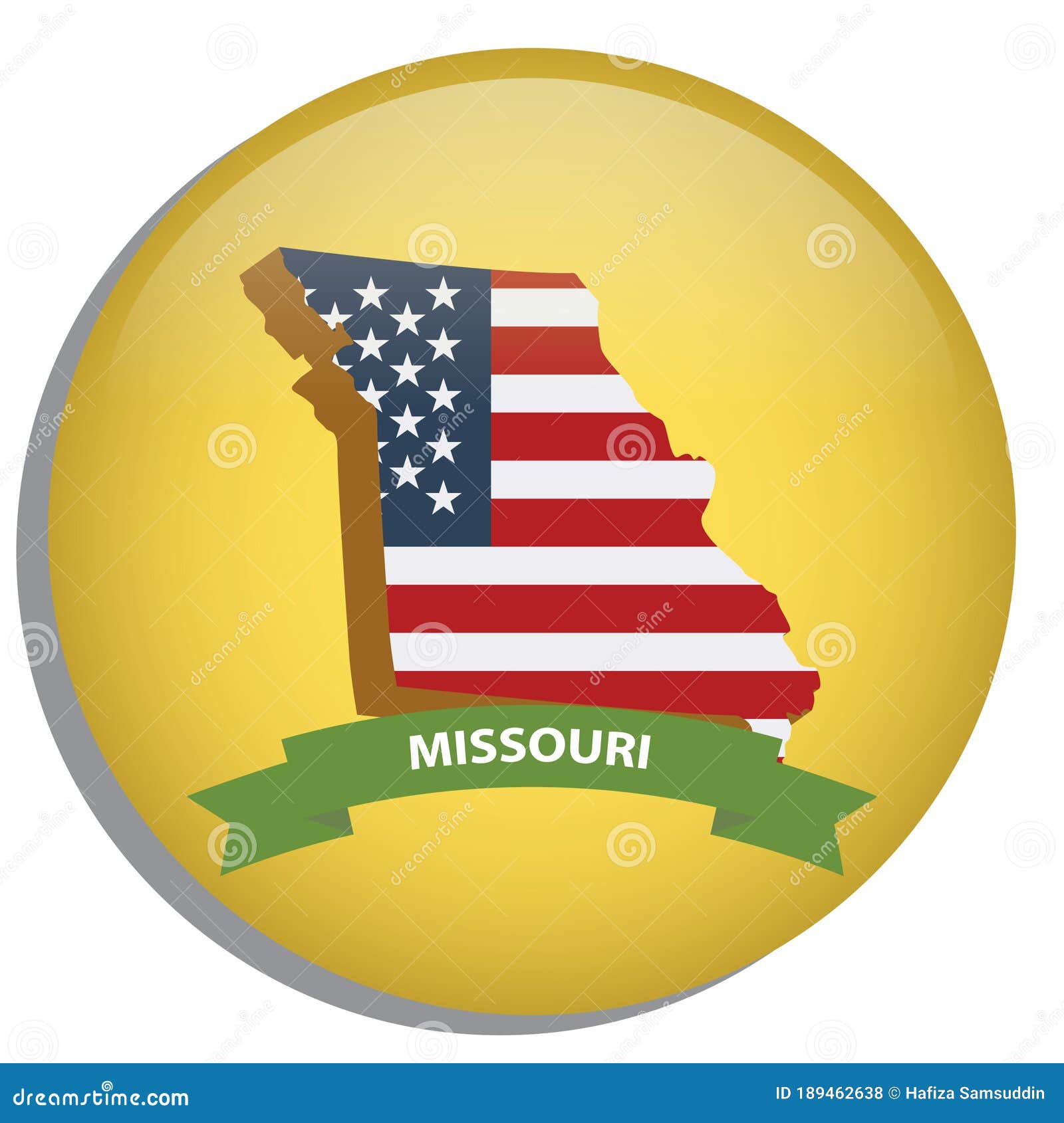 Map of Missouri State. Vector Illustration Decorative Design Stock ...