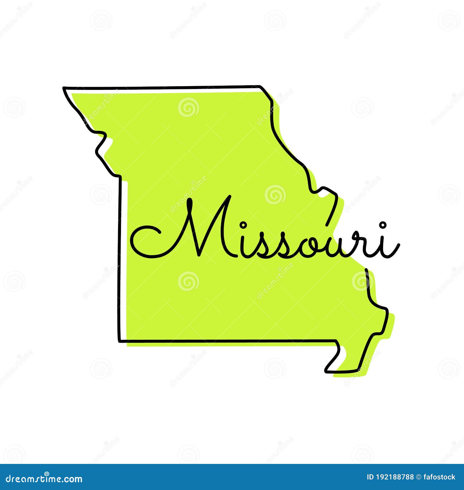 Map of Missouri Vector Design Template. Stock Vector - Illustration of ...