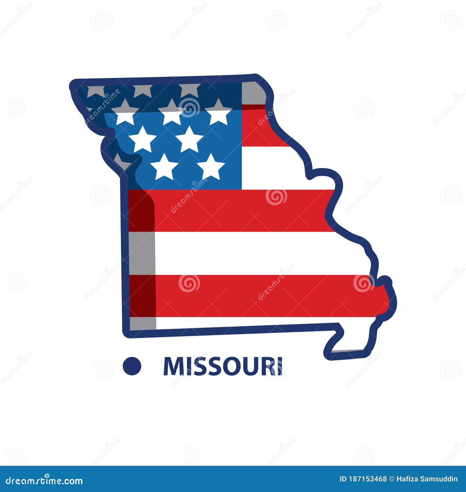 Map of Missouri. Vector Illustration Decorative Design Stock Vector ...
