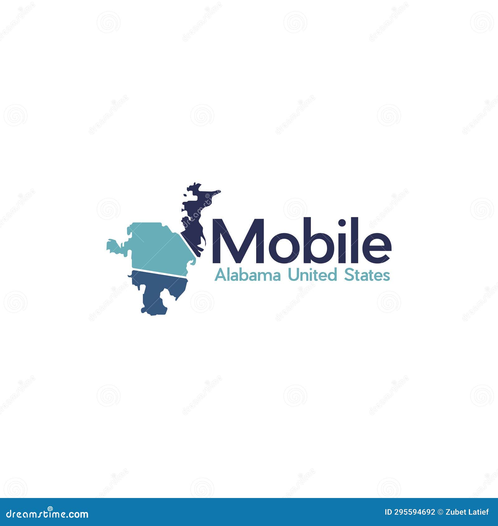 Map of Mobile City Modern Creative Design Stock Vector - Illustration ...