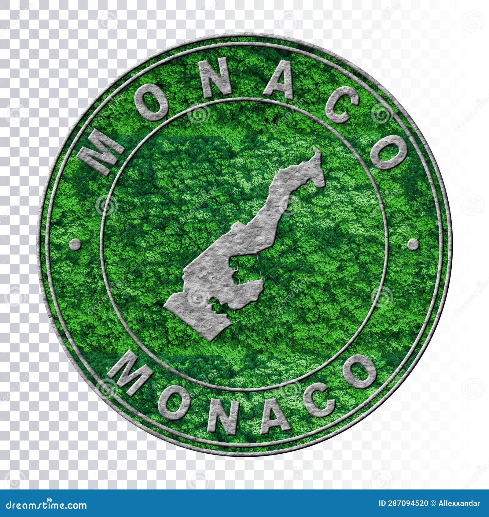Map of Monaco, Environment Concept, Co2 Emission Concept Stock Photo ...