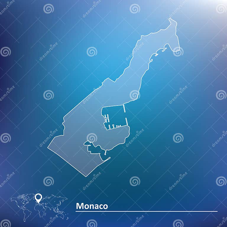 Map of Monaco stock vector. Illustration of monegasque - 125152096