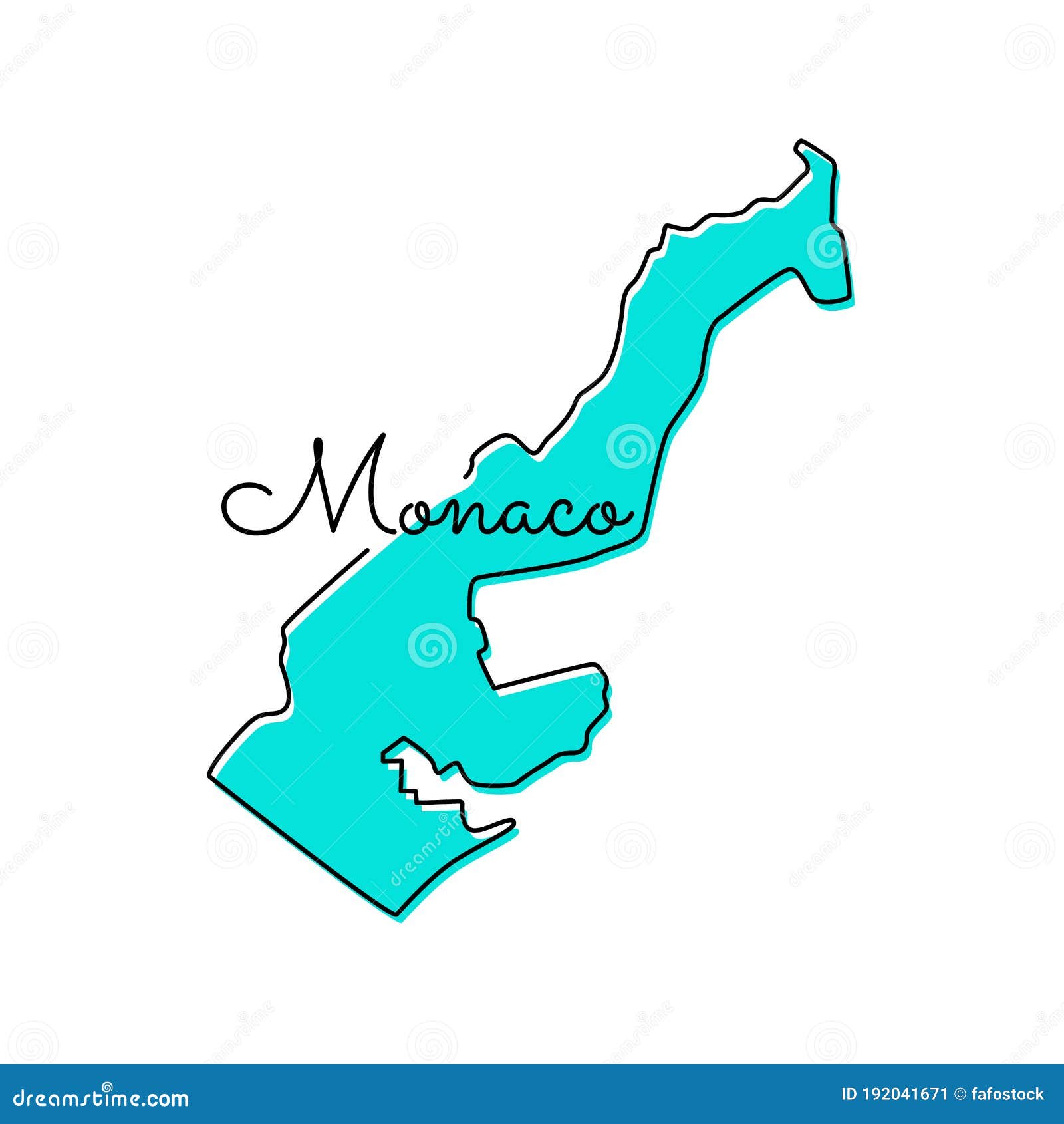 Map of Monaco Vector Design Template. Stock Vector - Illustration of ...