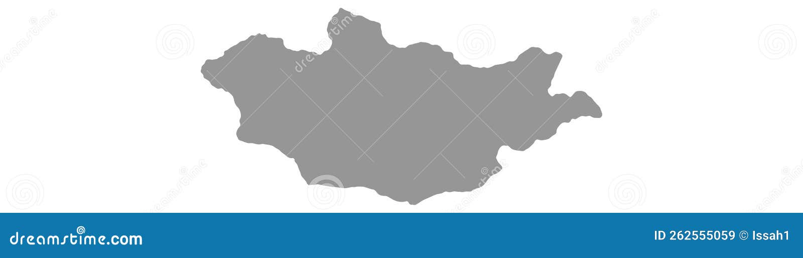 Mongolia Vector Map Isolated On White Background. High-Detailed Black ...