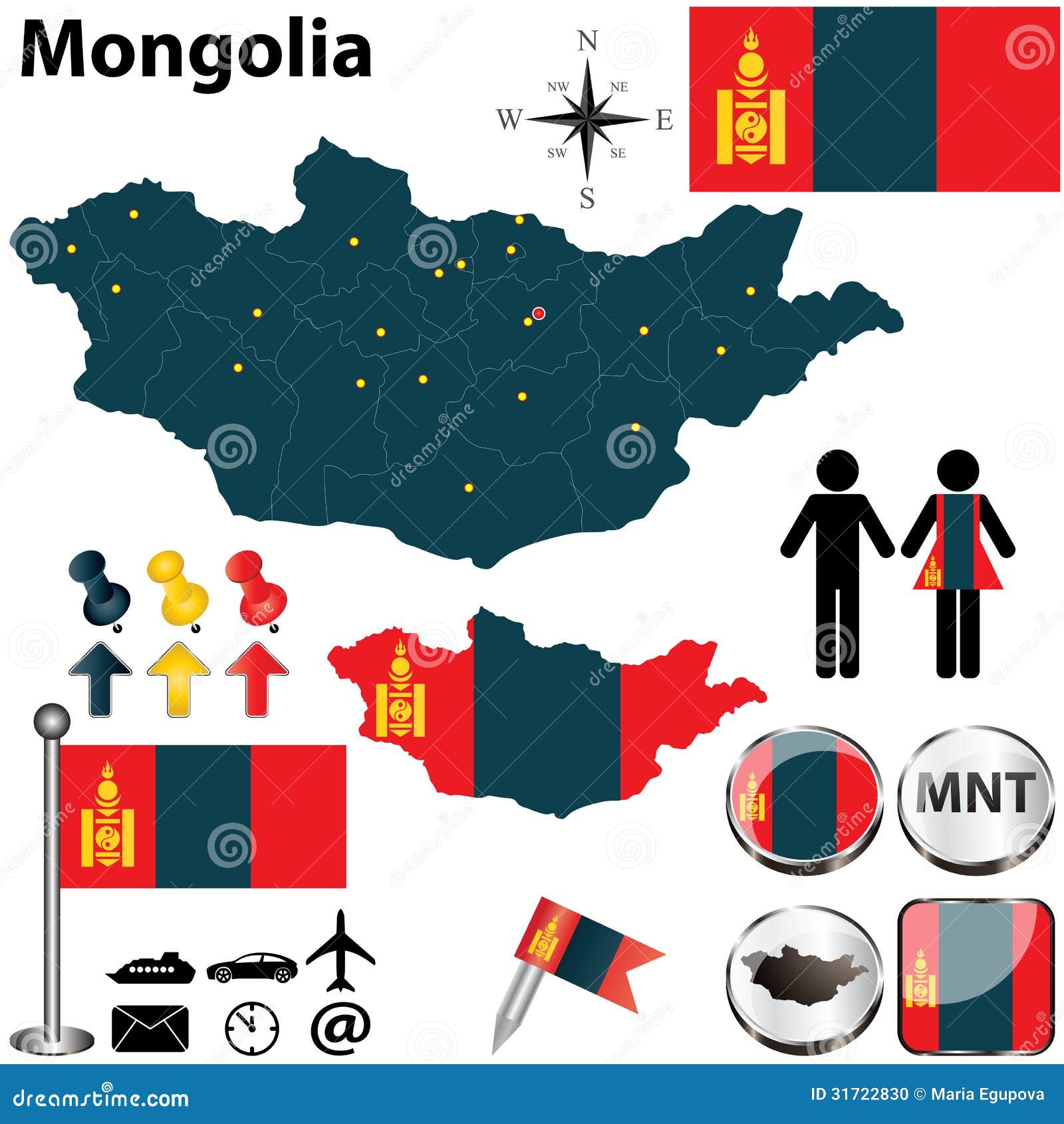 Map of Mongolia stock vector. Illustration of button - 31722830 Map of Mongolia stock vector. Illustration of button - 31722830