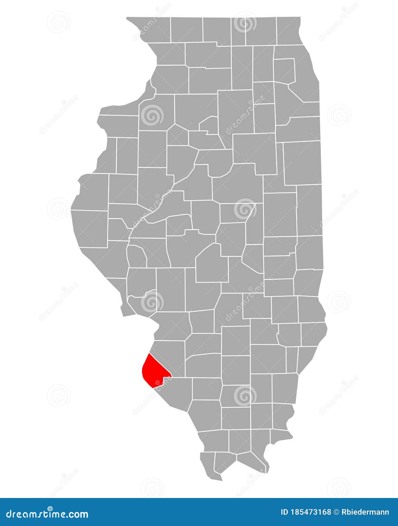 Map of Monroe in Illinois stock vector. Illustration of locator - 185473168