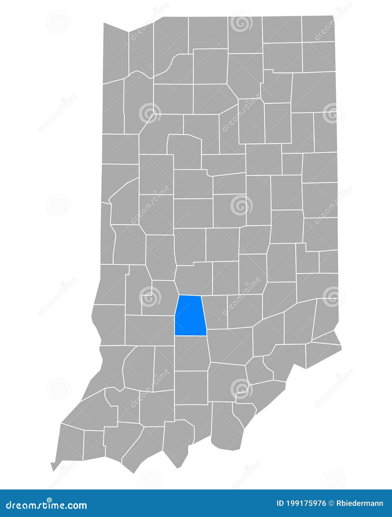 Map of Monroe in Indiana stock vector. Illustration of monroe - 199175976