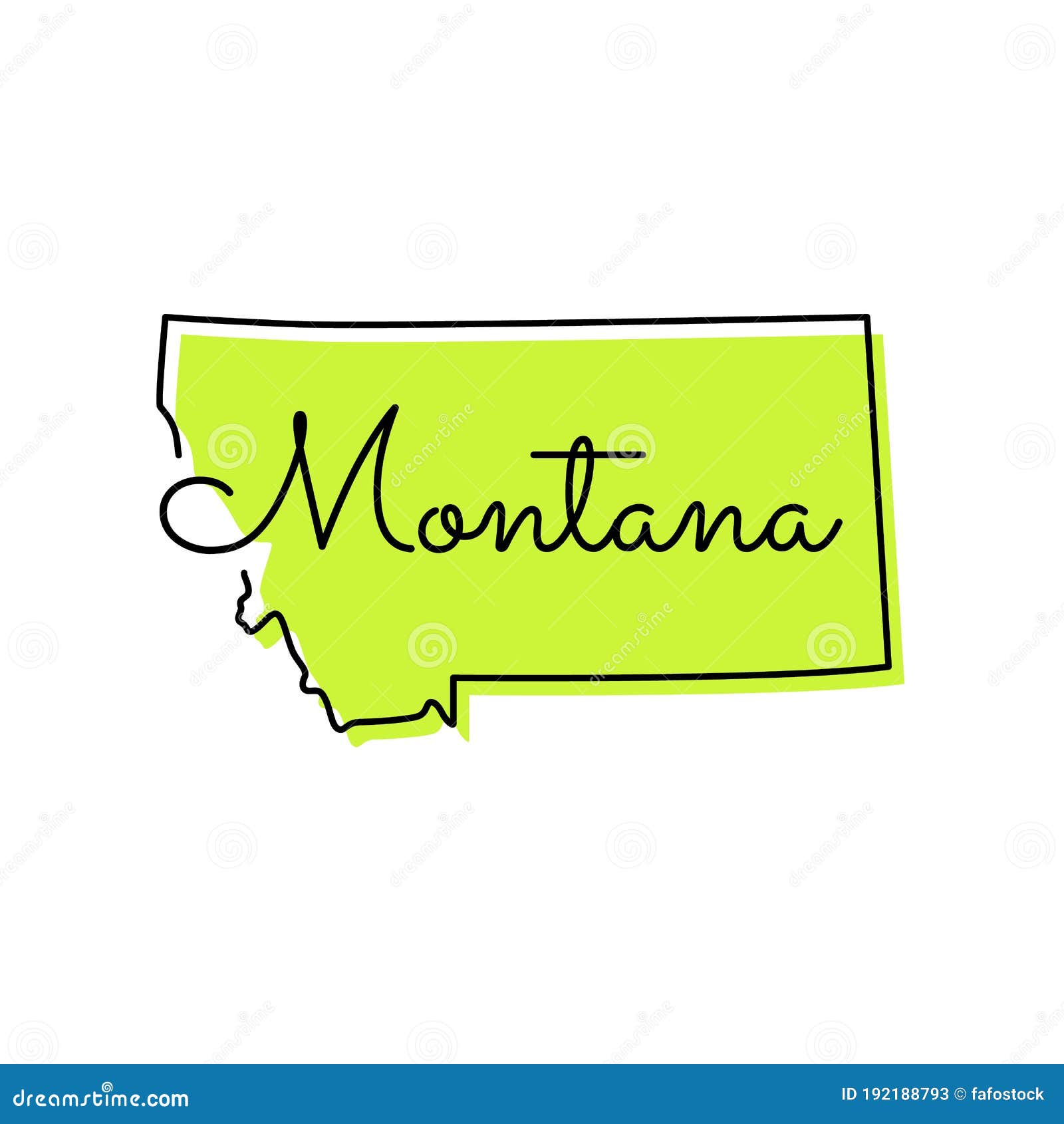 Map of Montana Vector Design Template. Stock Vector - Illustration of ...
