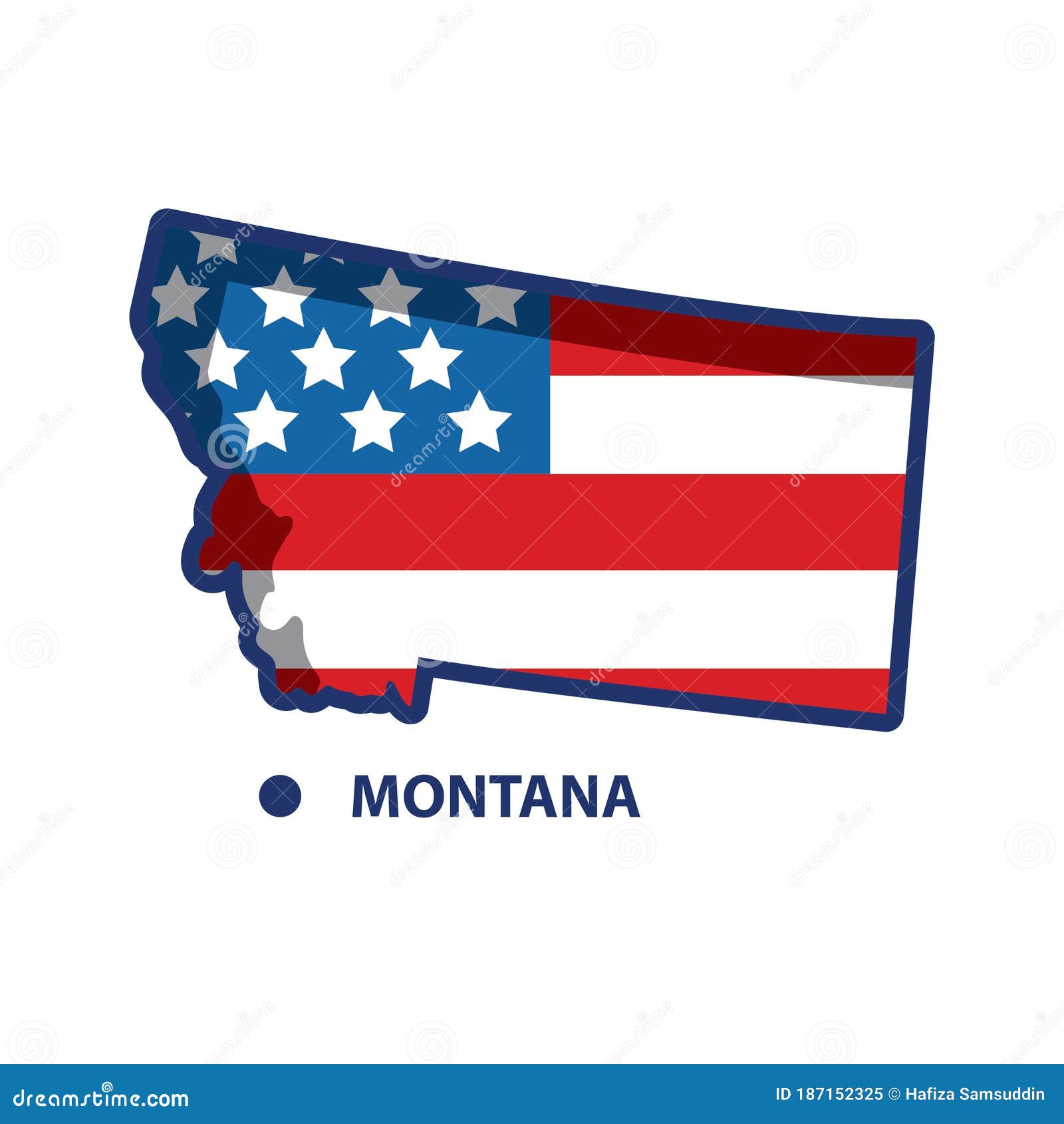 Map of Montana. Vector Illustration Decorative Design Stock Vector ...
