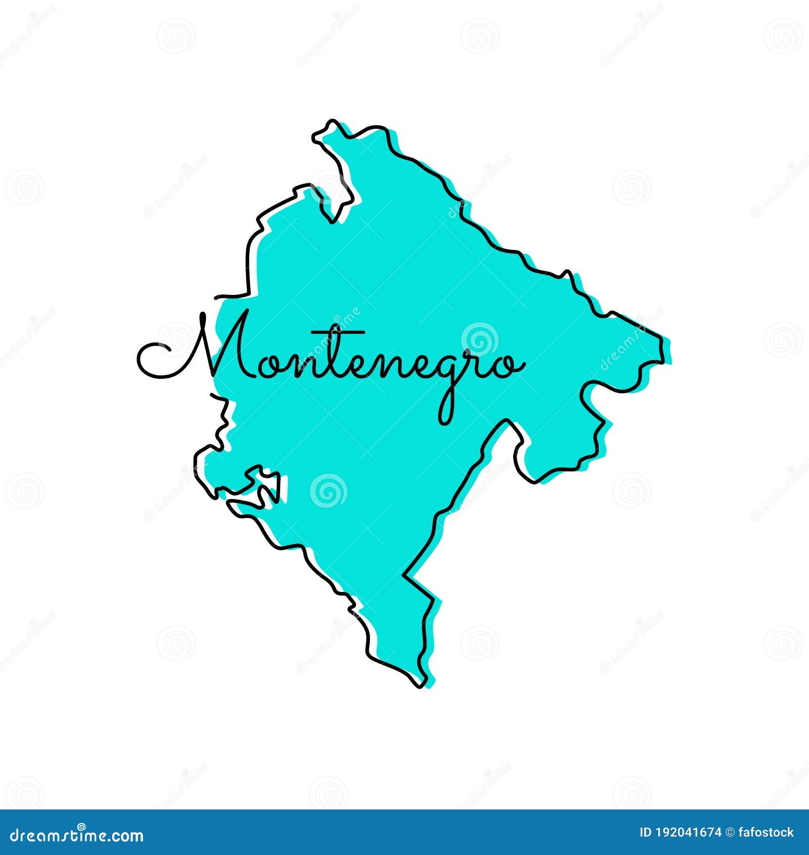 Map of Montenegro Vector Design Template. Stock Vector - Illustration ...