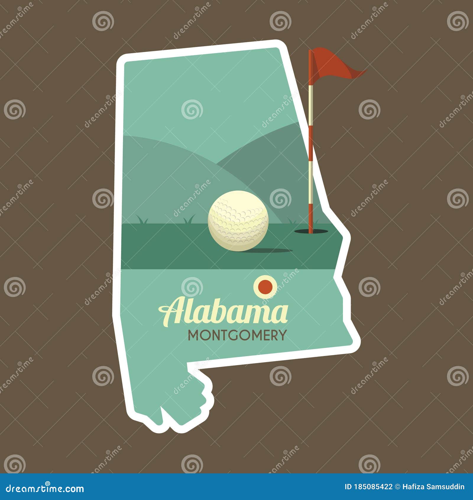 Map of Montgomery State. Vector Illustration Decorative Design Stock ...