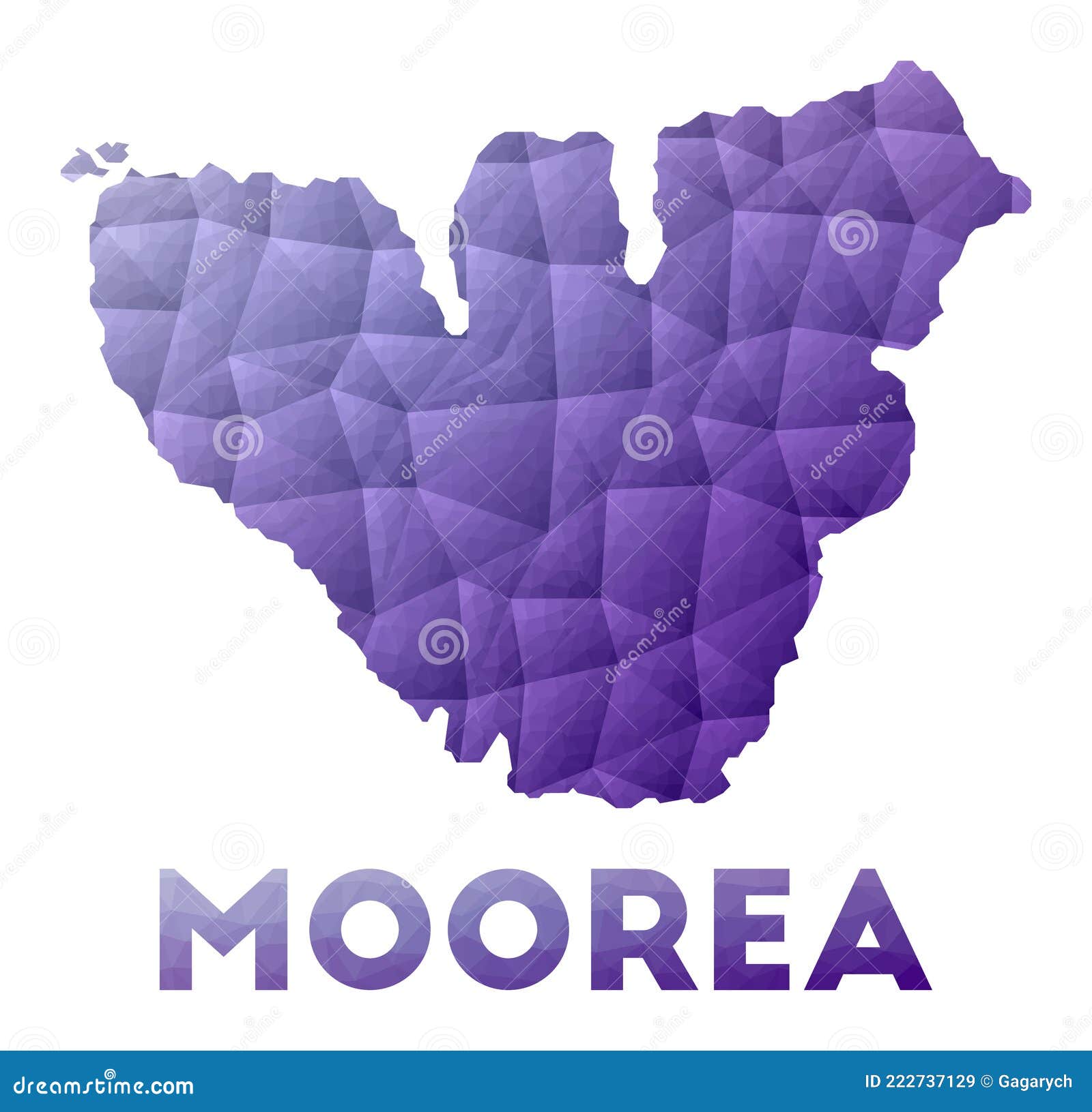 Map of Moorea. stock vector. Illustration of information - 222737129