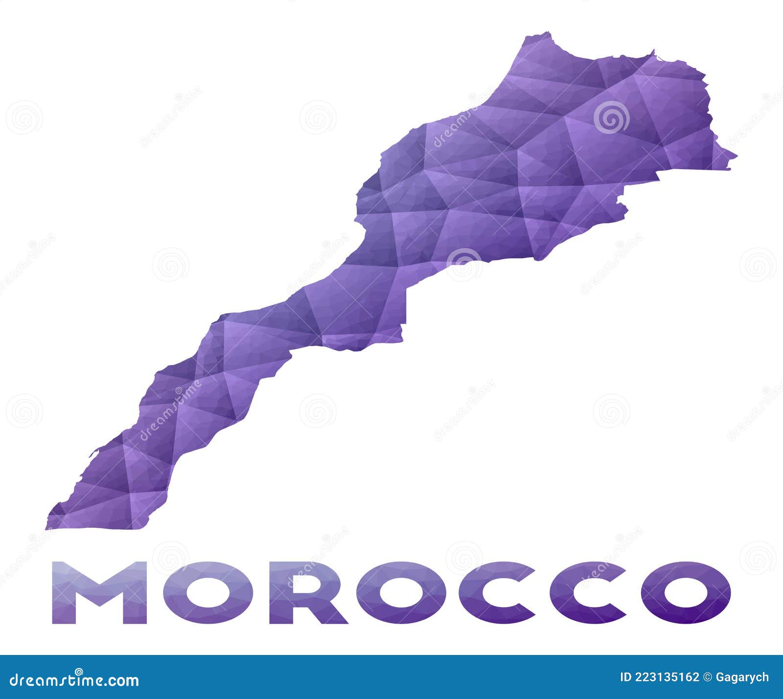 Map of Morocco. stock vector. Illustration of country - 223135162