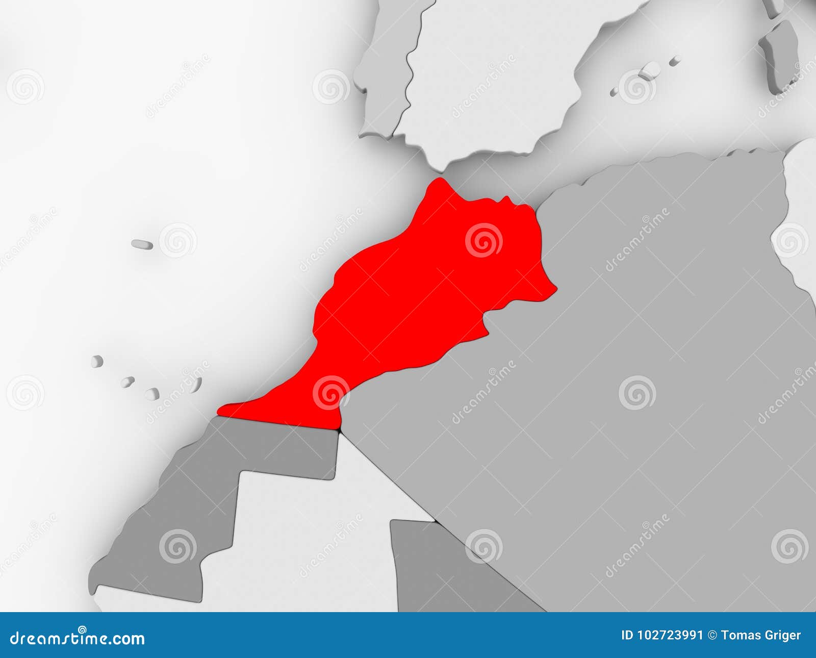 Map of Morocco stock illustration. Illustration of grey - 102723991