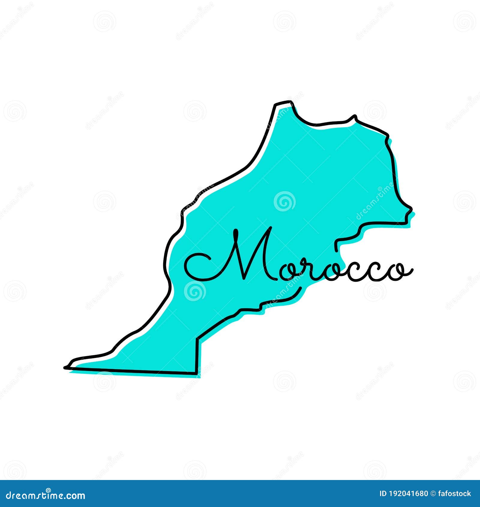 Map of Morocco Vector Design Template. Stock Vector - Illustration of ...