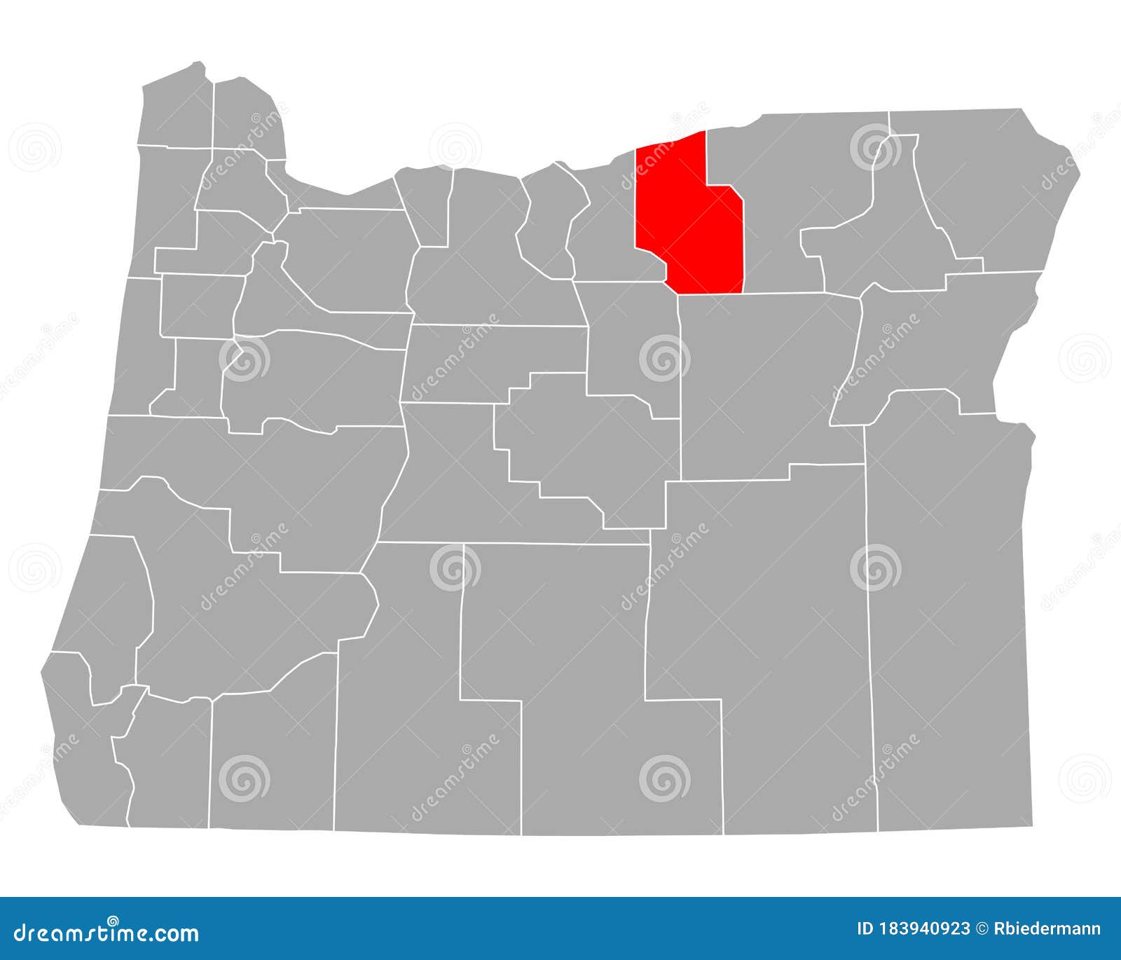 Map of Morrow in Oregon stock vector. Illustration of vector - 183940923