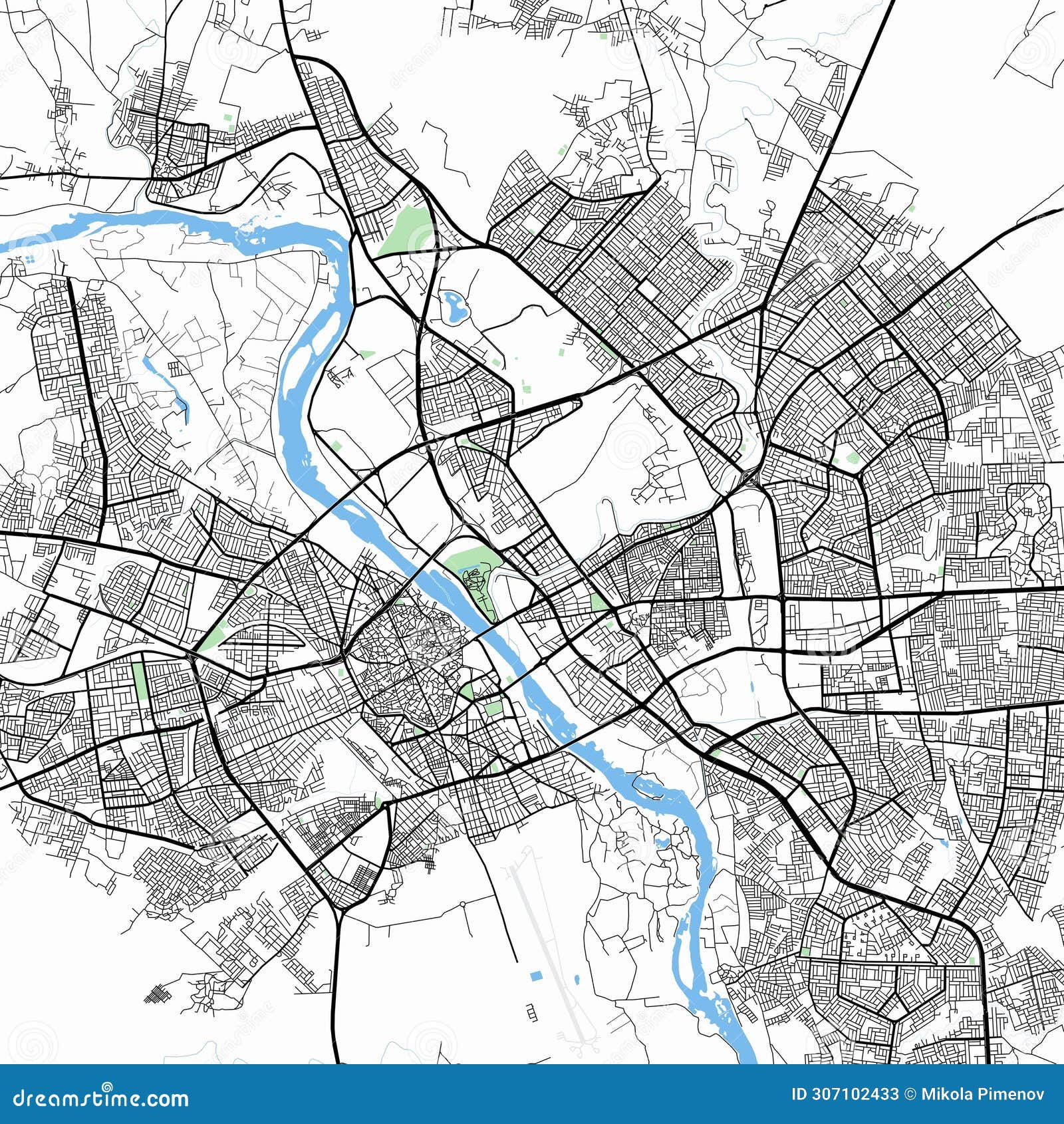 Map of Mosul. stock illustration. Illustration of pattern - 307102433