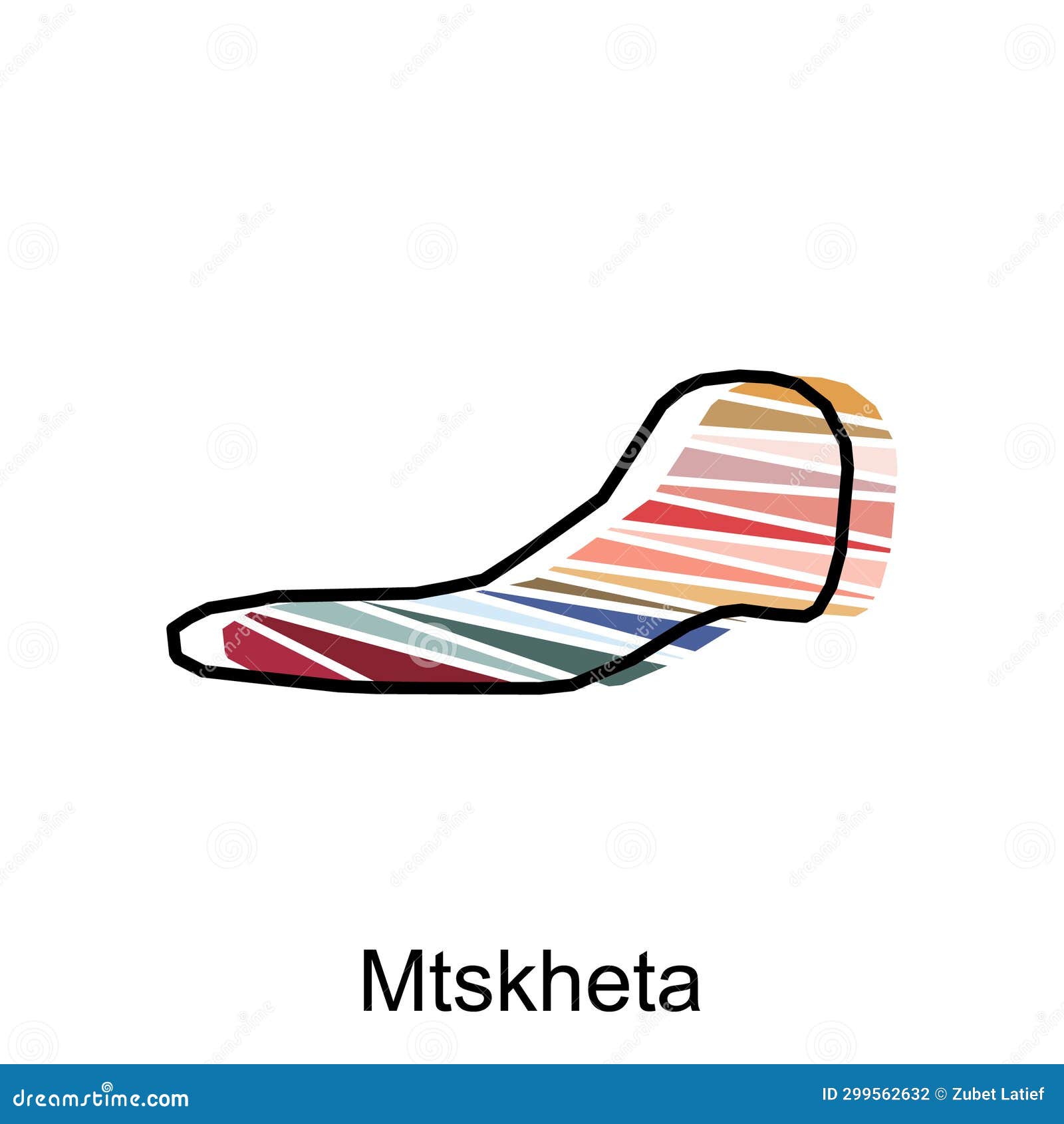 Map of Mtskheta, Vector Illustration Design Template, Vector ...