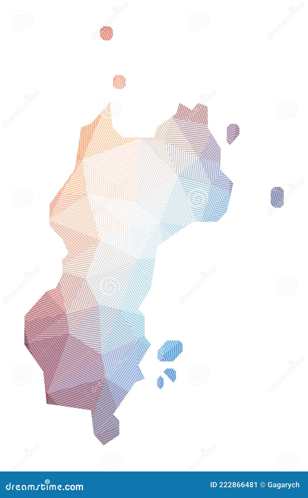 Map of Mustique. stock vector. Illustration of gradient - 222866481