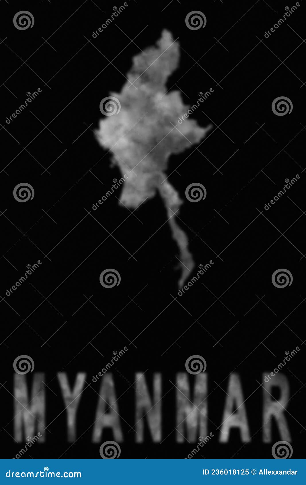 Map of Myanmar Made of Smoke, Air Pollution Stock Image - Image of ...