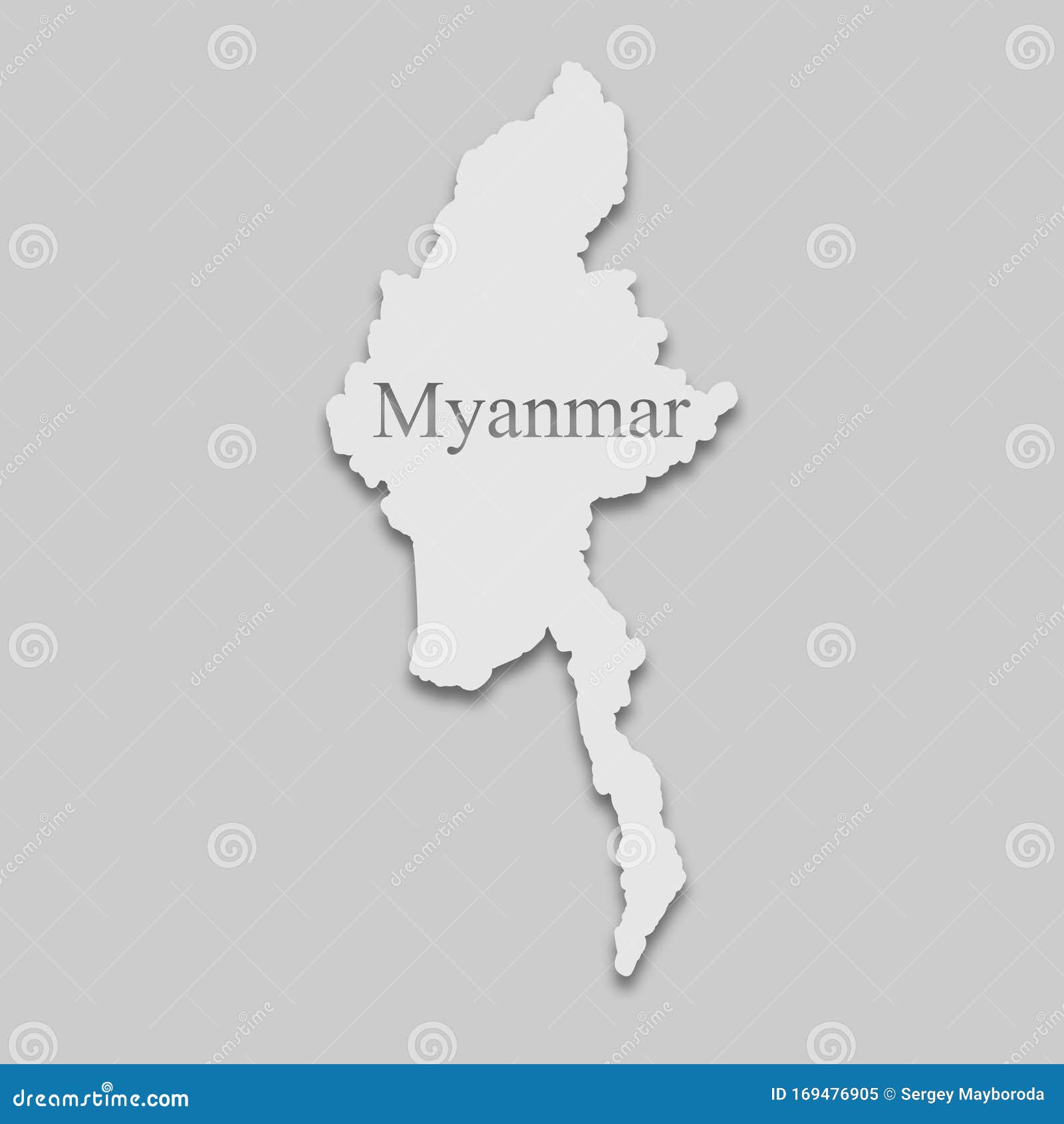 Map of Myanmar stock vector. Illustration of nation - 169476905