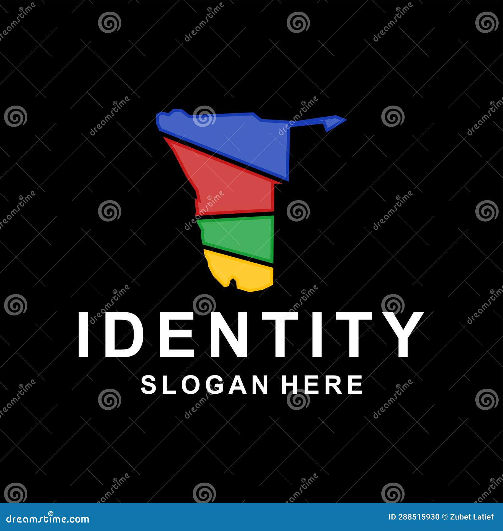 Map of Namibia Colorful Geometric Style Design Stock Vector ...