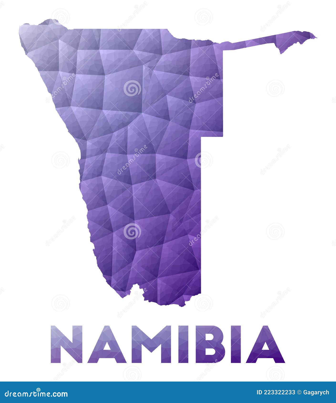 Namibian Low Poly Regions. Cartoon Vector | CartoonDealer.com #188493871
