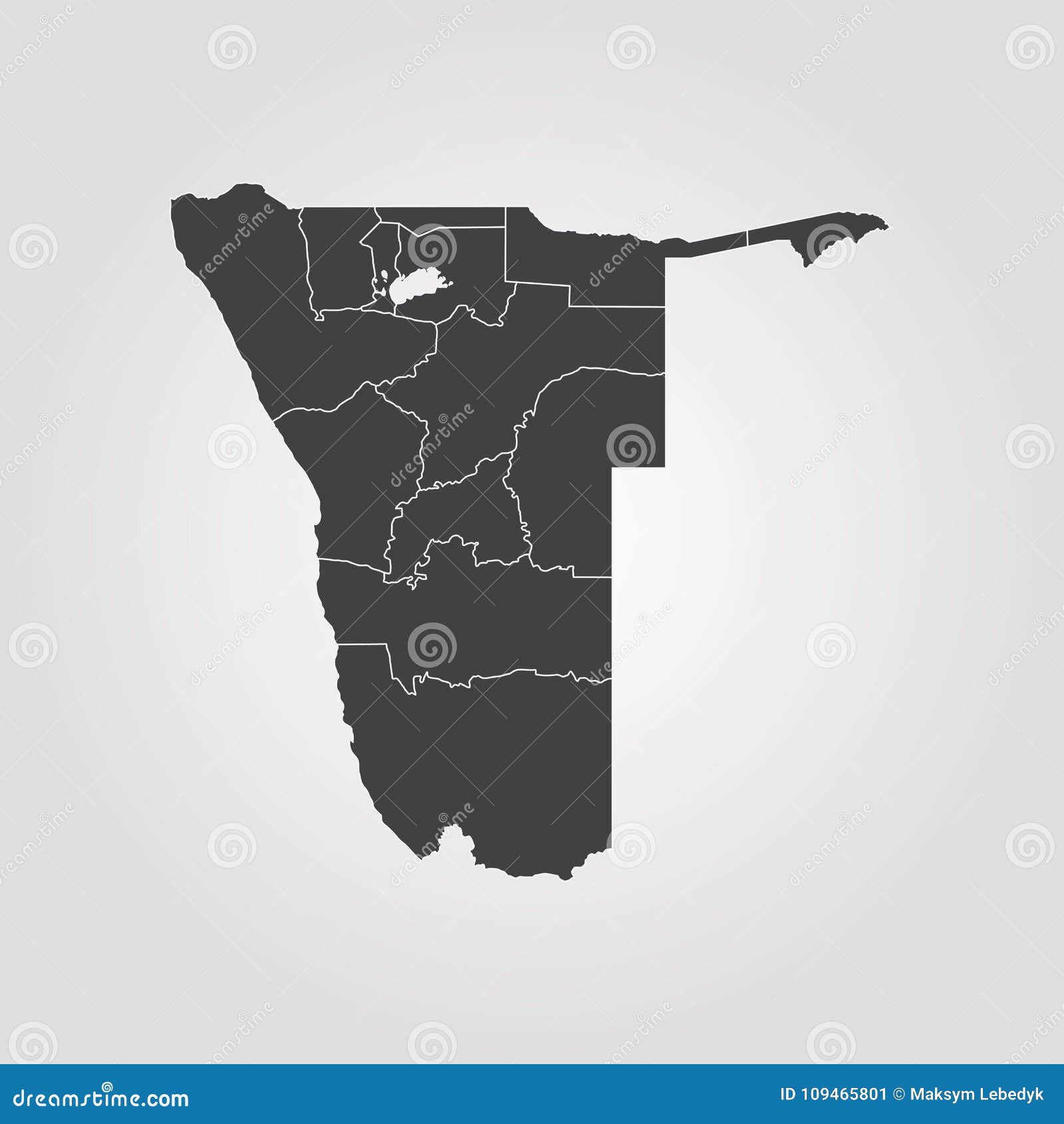 Map of Namibia stock illustration. Illustration of drawing - 109465801
