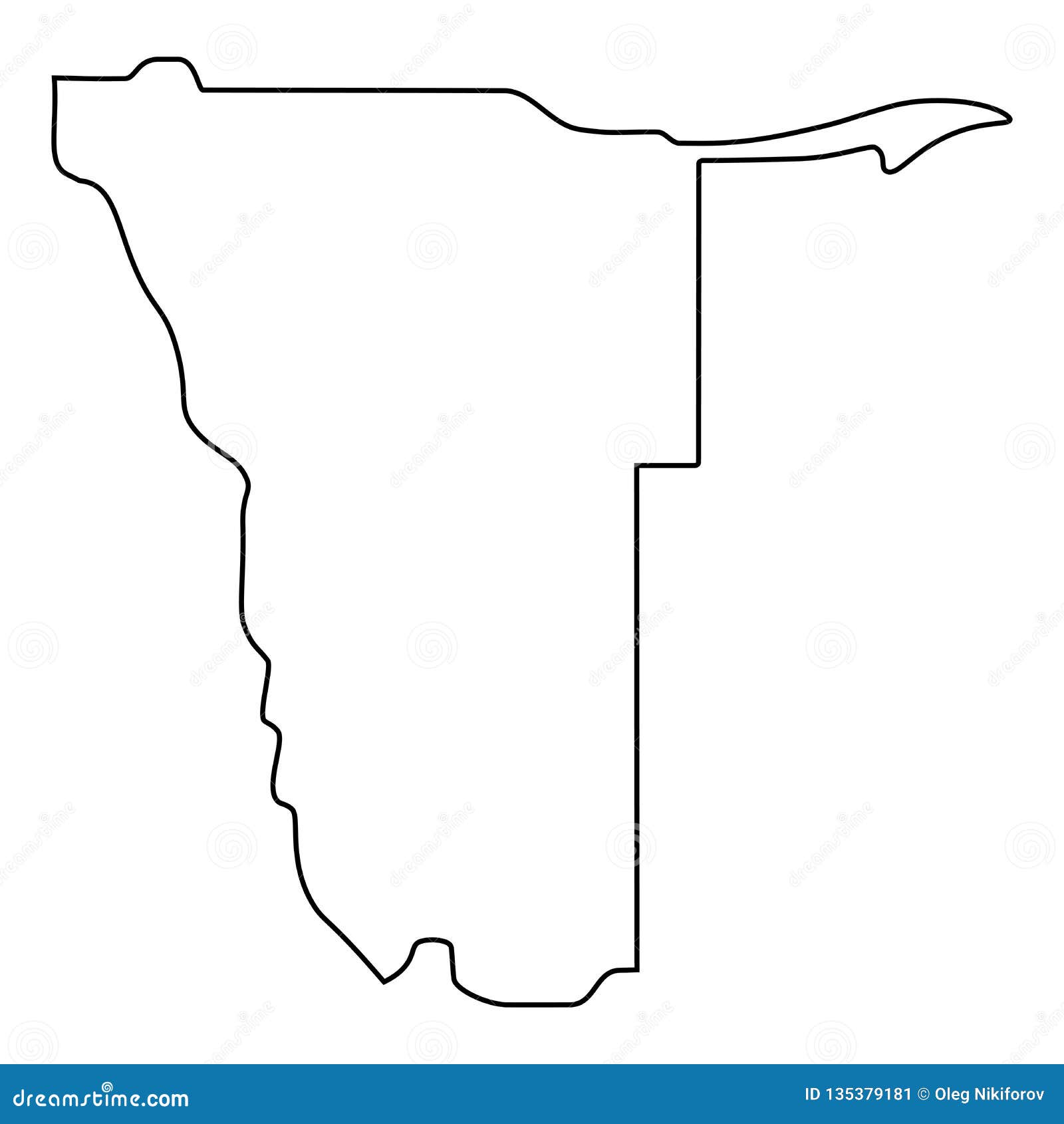 Namibia - Outline Map Vector Illustration | CartoonDealer.com #180843448