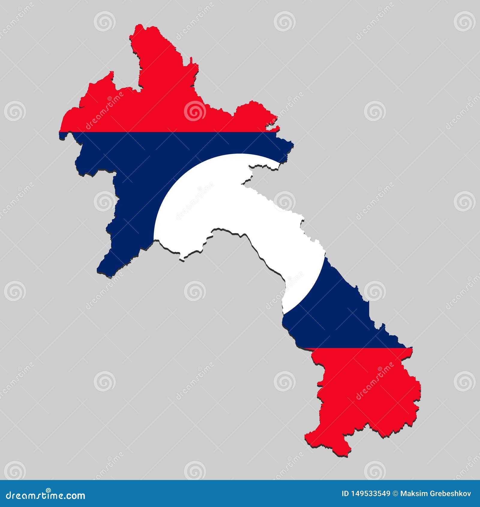 Map with national flag stock illustration. Illustration of concept ...