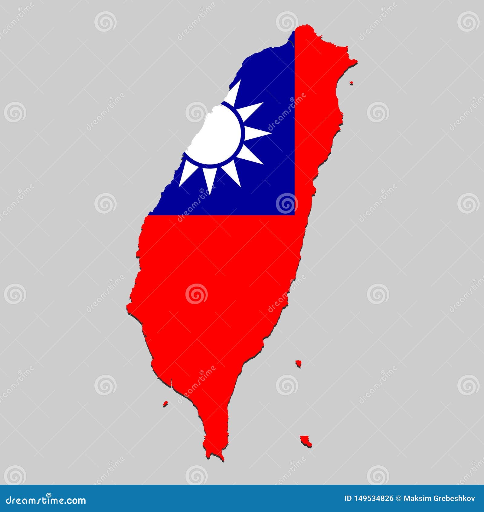 Map with national flag stock illustration. Illustration of design ...