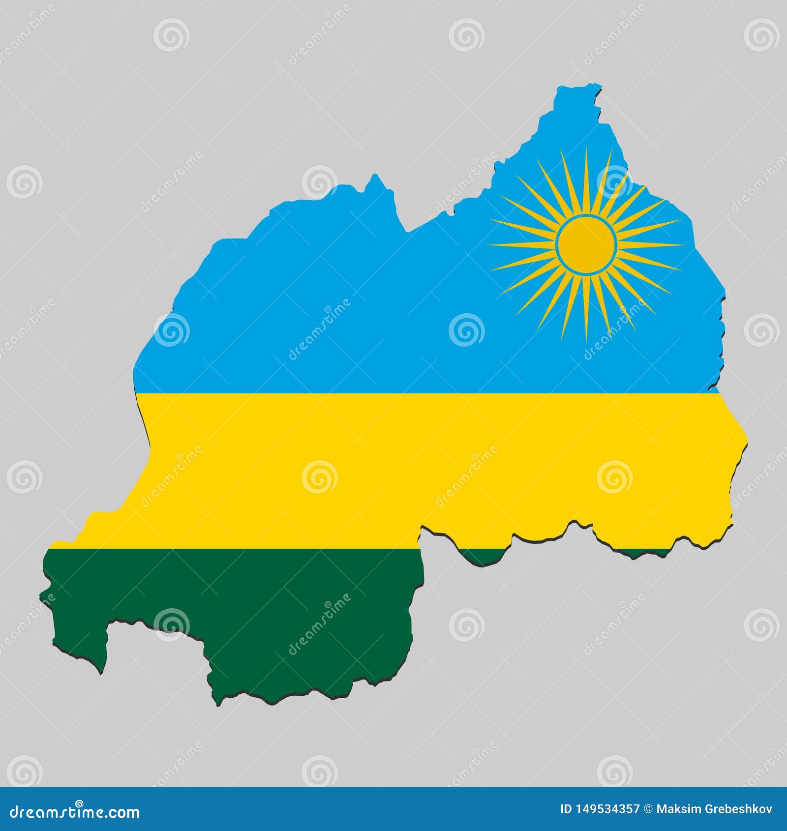 Map with National Flag. Vector Illustration Stock Illustration ...