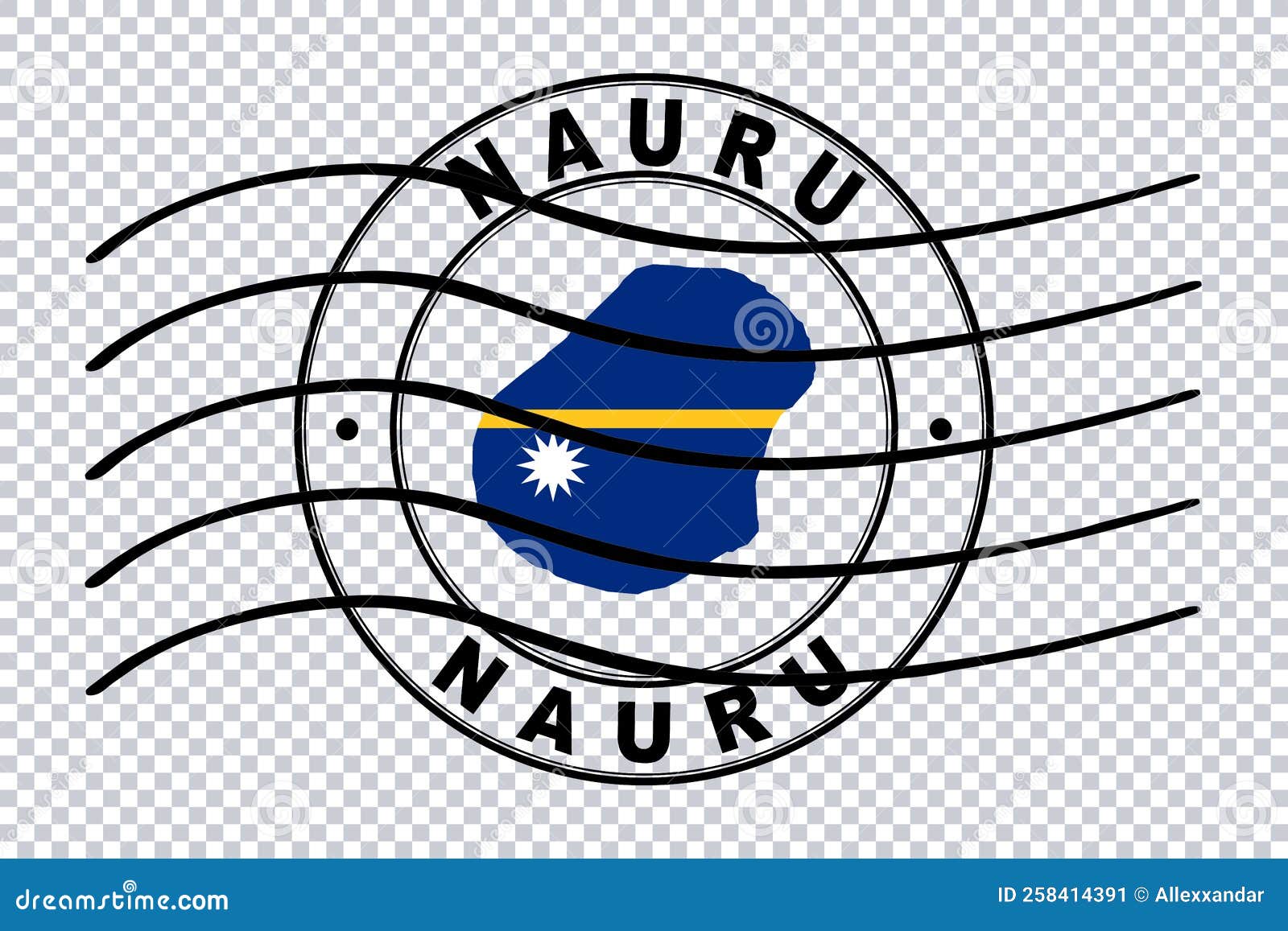Map of Nauru, Postal Passport Stamp, Travel Stamp Stock Illustration ...