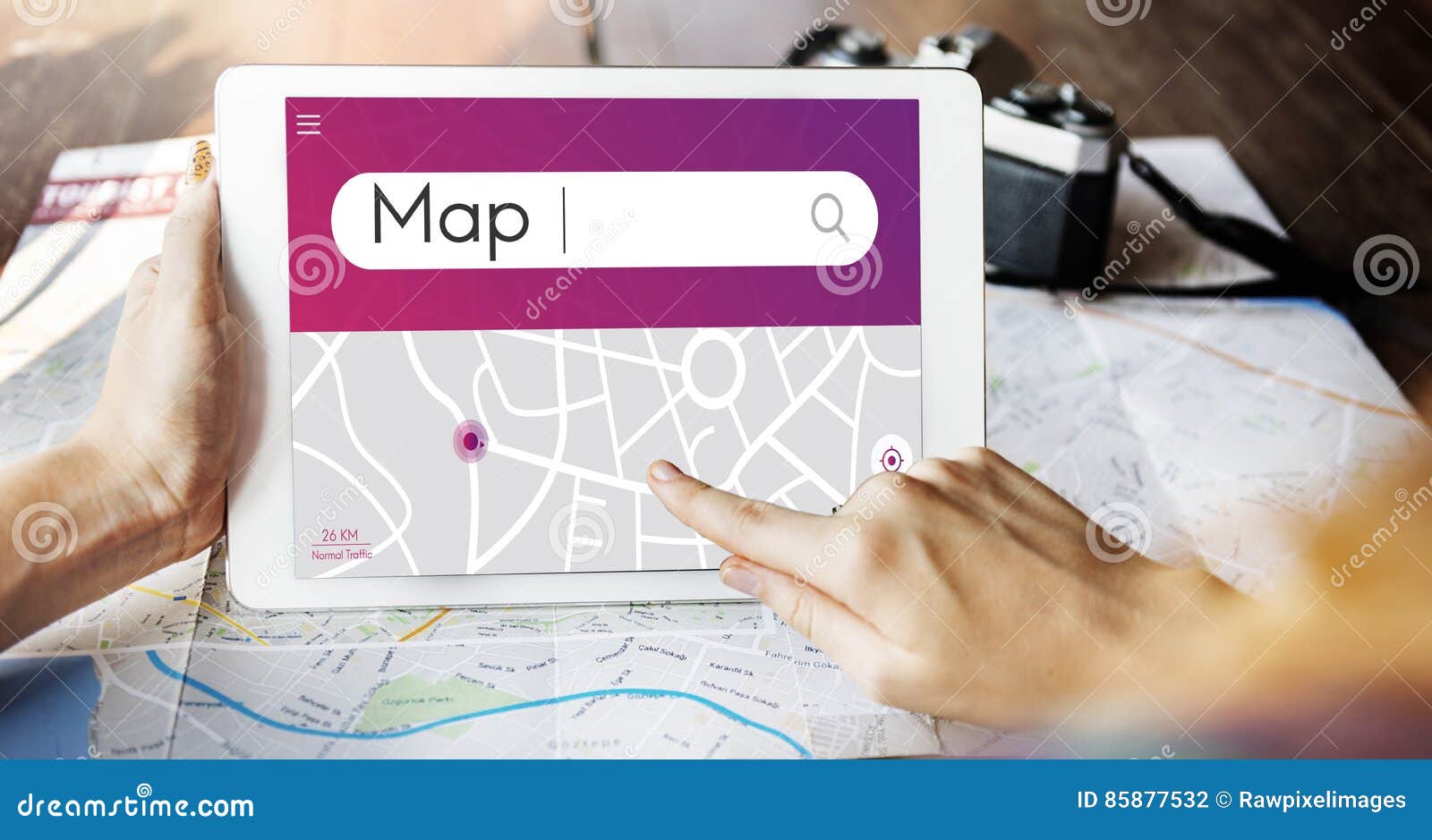 Map Navigation GPS Destination Concept Stock Photo - Image of location ...