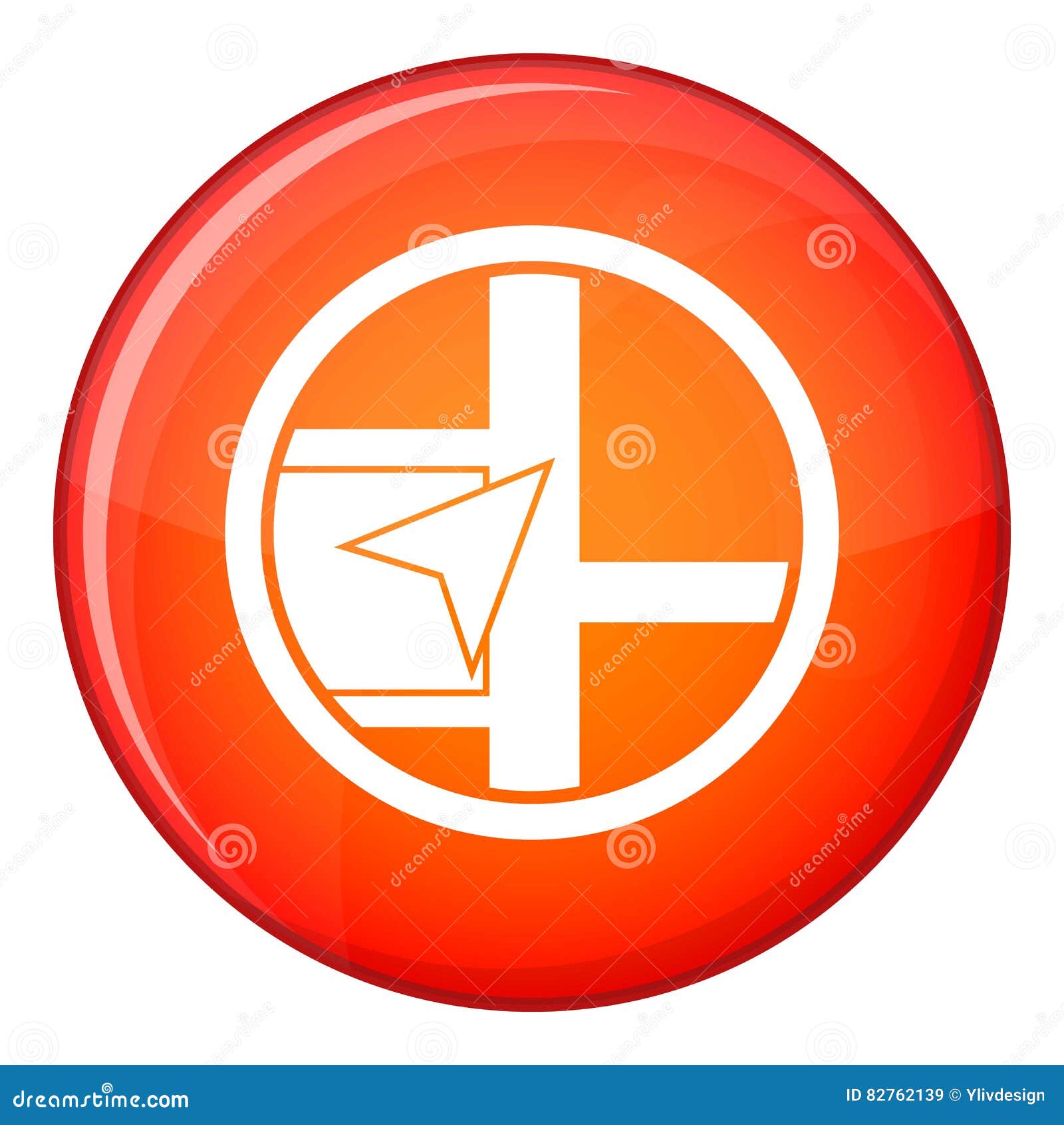 Map Navigation Icon, Flat Style Stock Vector - Illustration of ...