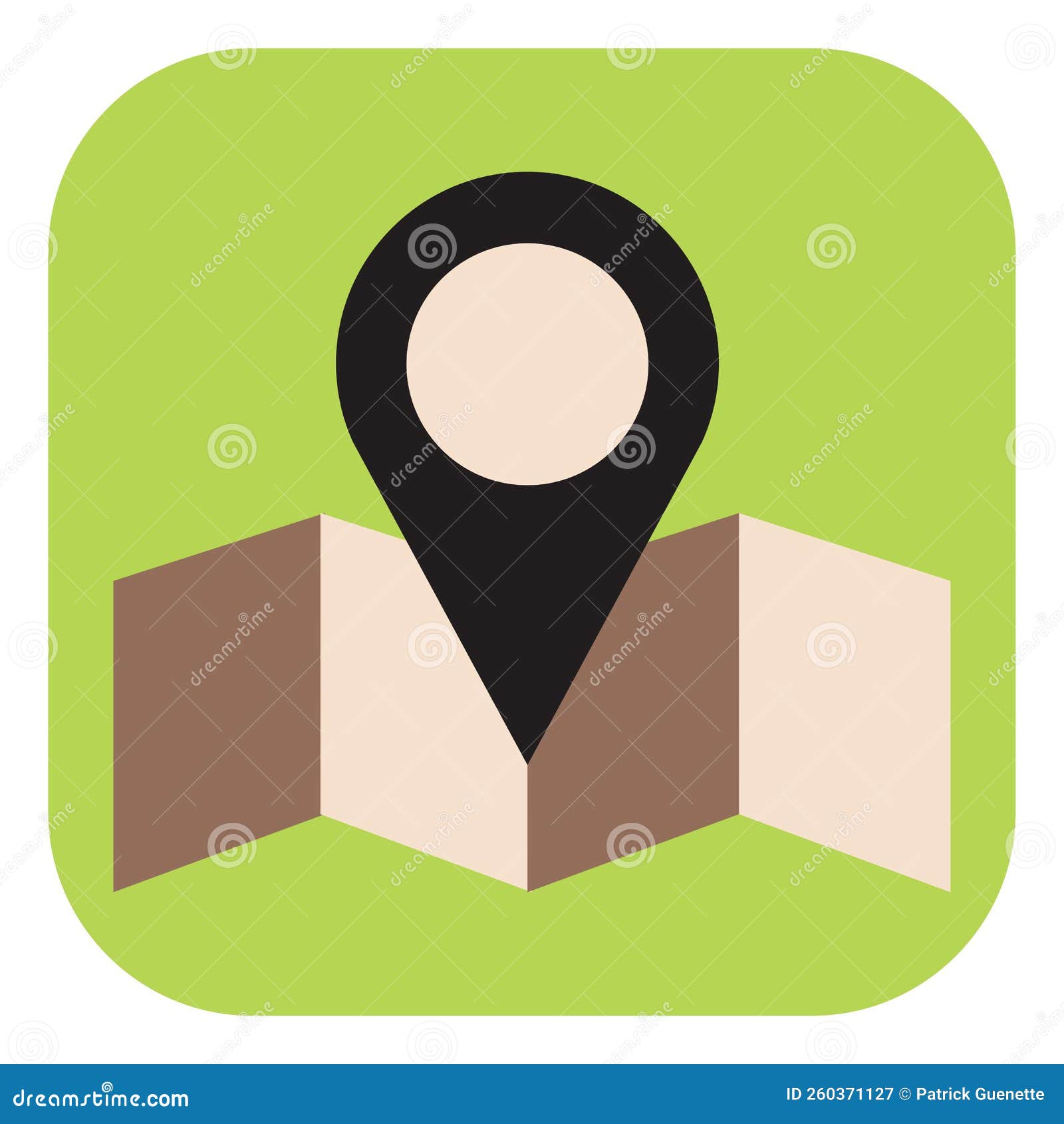 Map navigation, icon stock vector. Illustration of symbol - 260371127