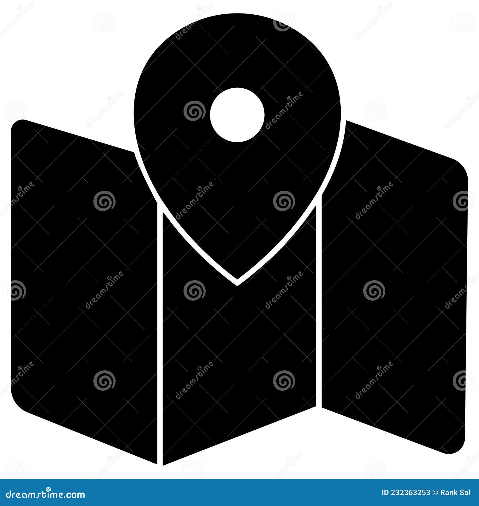 Map Navigation Isolated Vector Icon Which Can Easily Modify or Edit ...