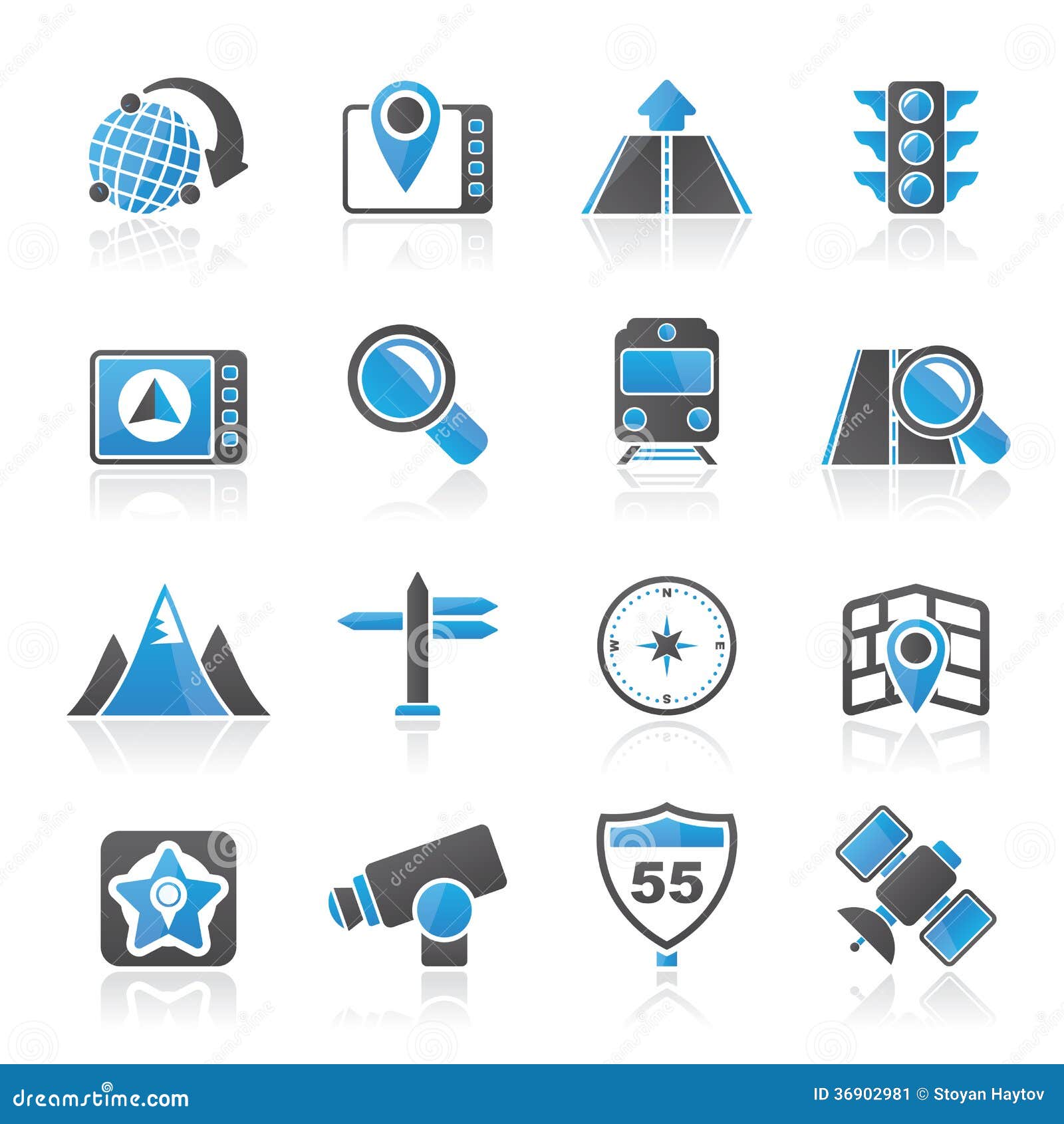 Map, Navigation and Location Icons Stock Vector - Illustration of ...