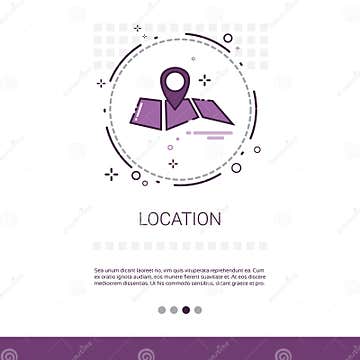 Map Navigation Location Position Web Banner with Copy Space Stock ...