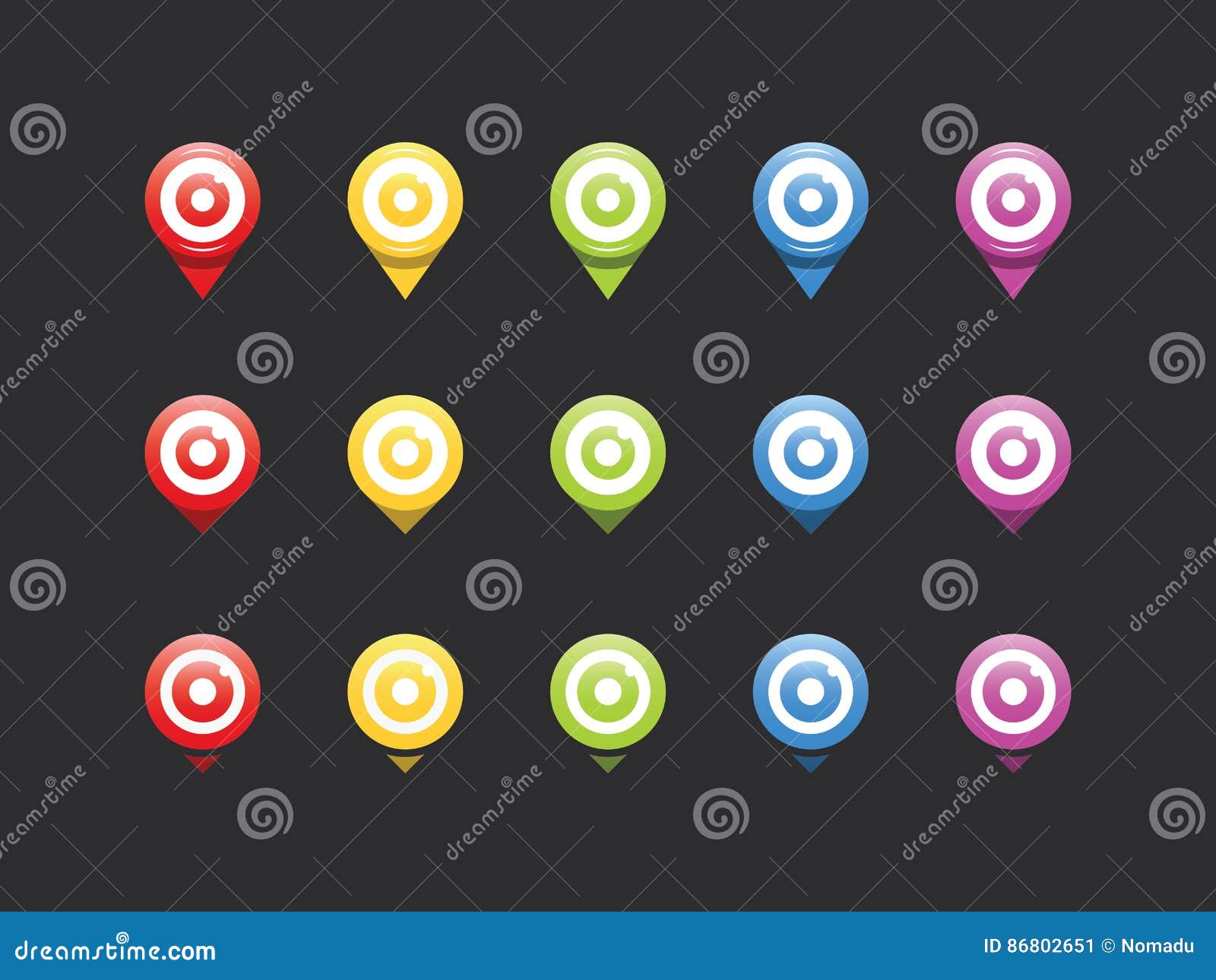 Map Navigation Markers Set stock vector. Illustration of variations ... Map Navigation Markers Set stock vector. Illustration of variations ...