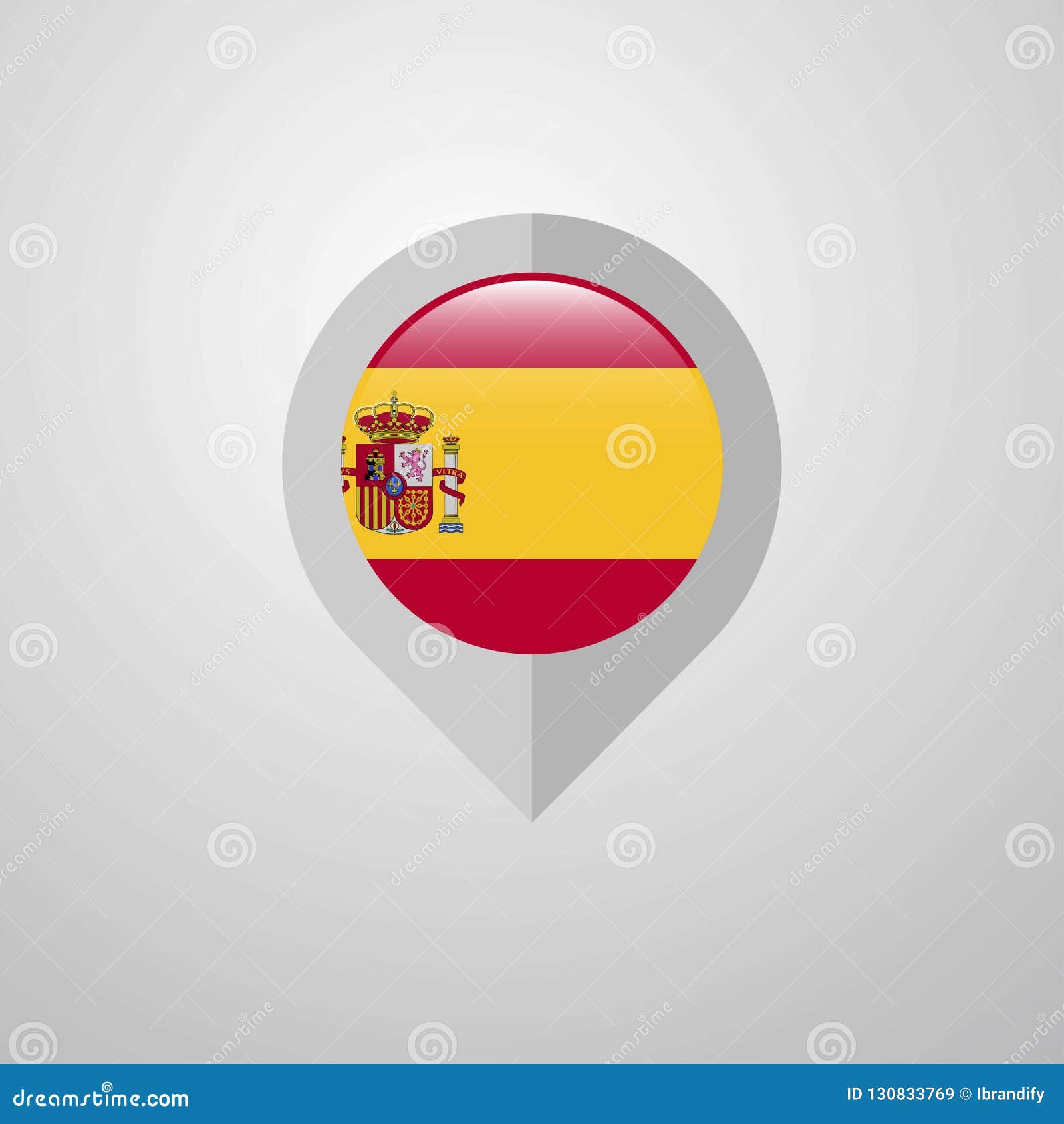 Map Navigation Pointer with Spain Flag Design Vector Stock Vector - Illustration of location ...